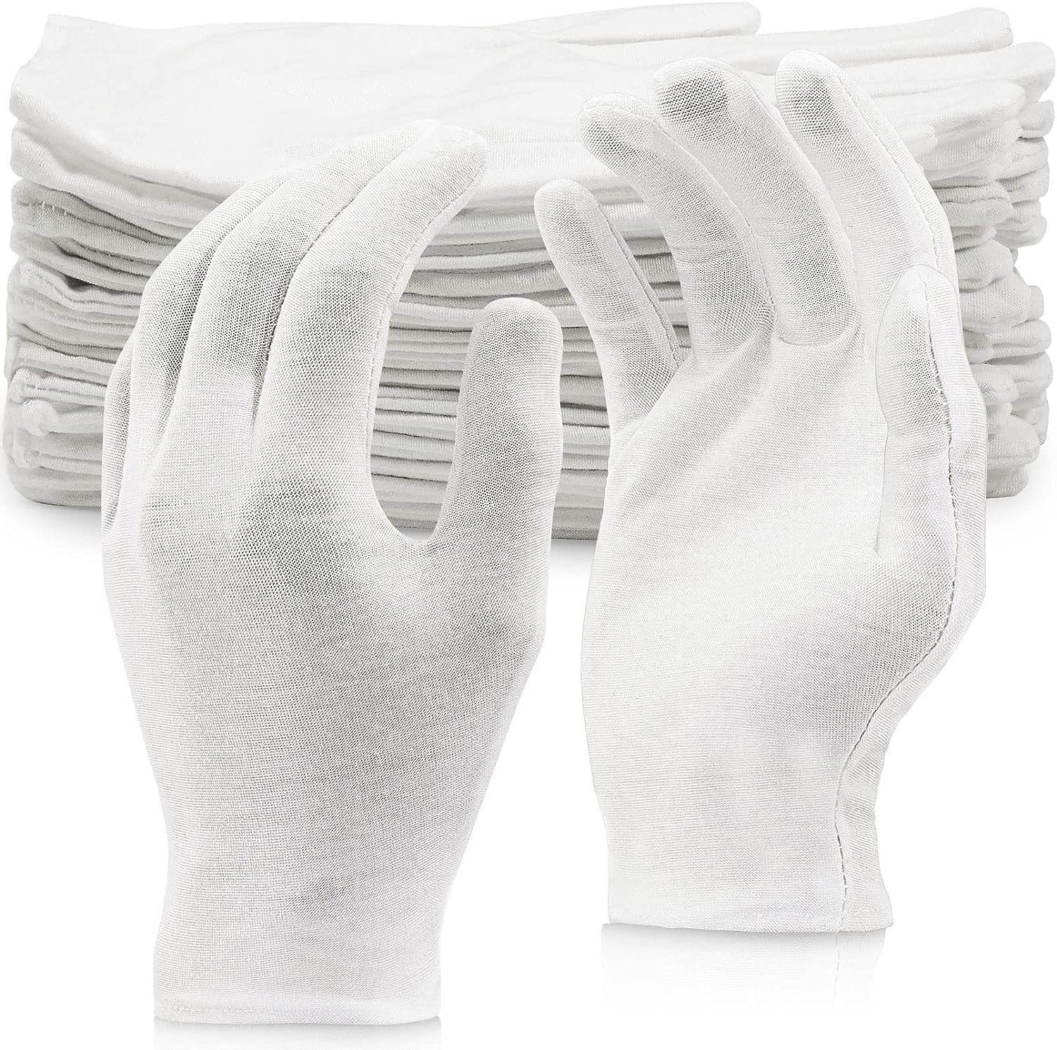 12 Pairs Cotton Gloves,Soft White Gloves for Men Women,Washable Cotton ...