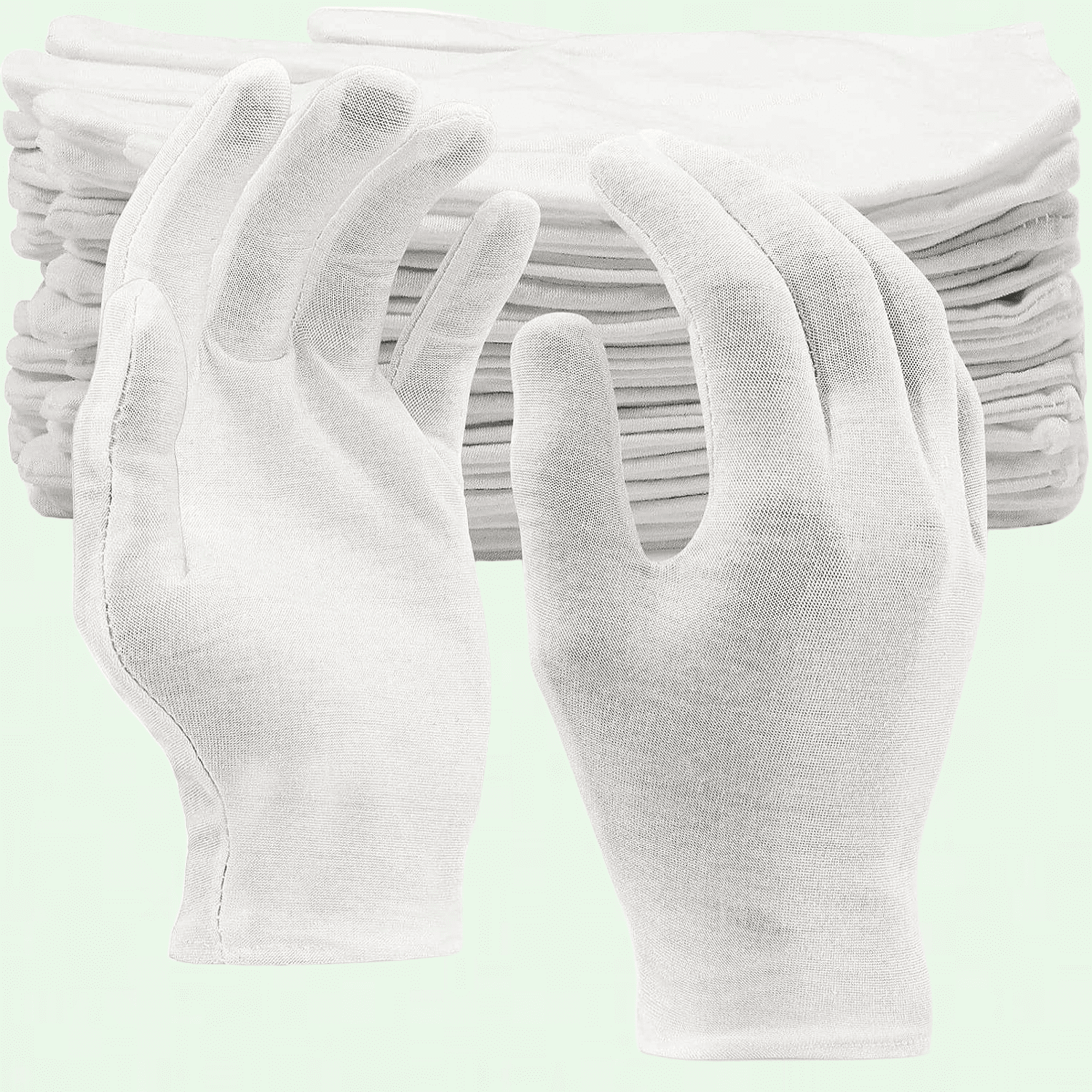 12 Pairs Cotton Gloves, Soft White Gloves for Men Women, Coin Jewelry ...