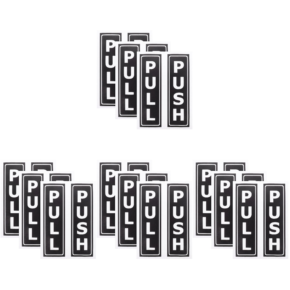 12 Pairs Daily Use Round Door Signs Door Pull Stickers Door Push ...