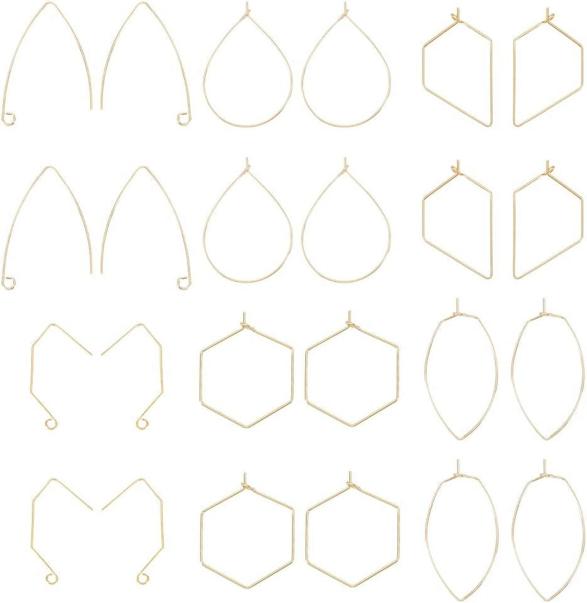 12 Pairs Ear Wire Hooks 6 Styles Earring Hooks DIY Dangle Earring with ...