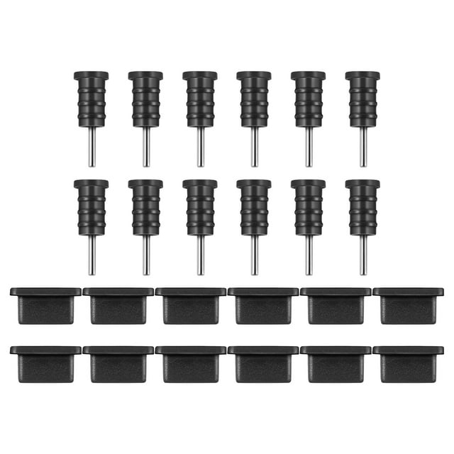 12 Pairs Earphone Jack Anti Dust Plugs And Type-C Port Plugs for ...