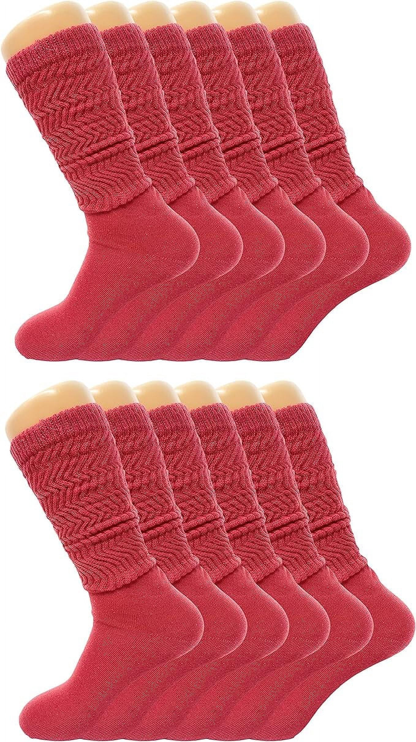 12 Pairs Extra Long Slouch Socks with Thin Sole Shoe Size 5 to 10 ...