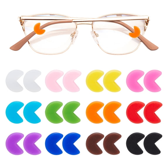 12 Pairs Eyeglasses Ear Grip 6 Styles Silicone Retainers Soft Ear Hooks ...
