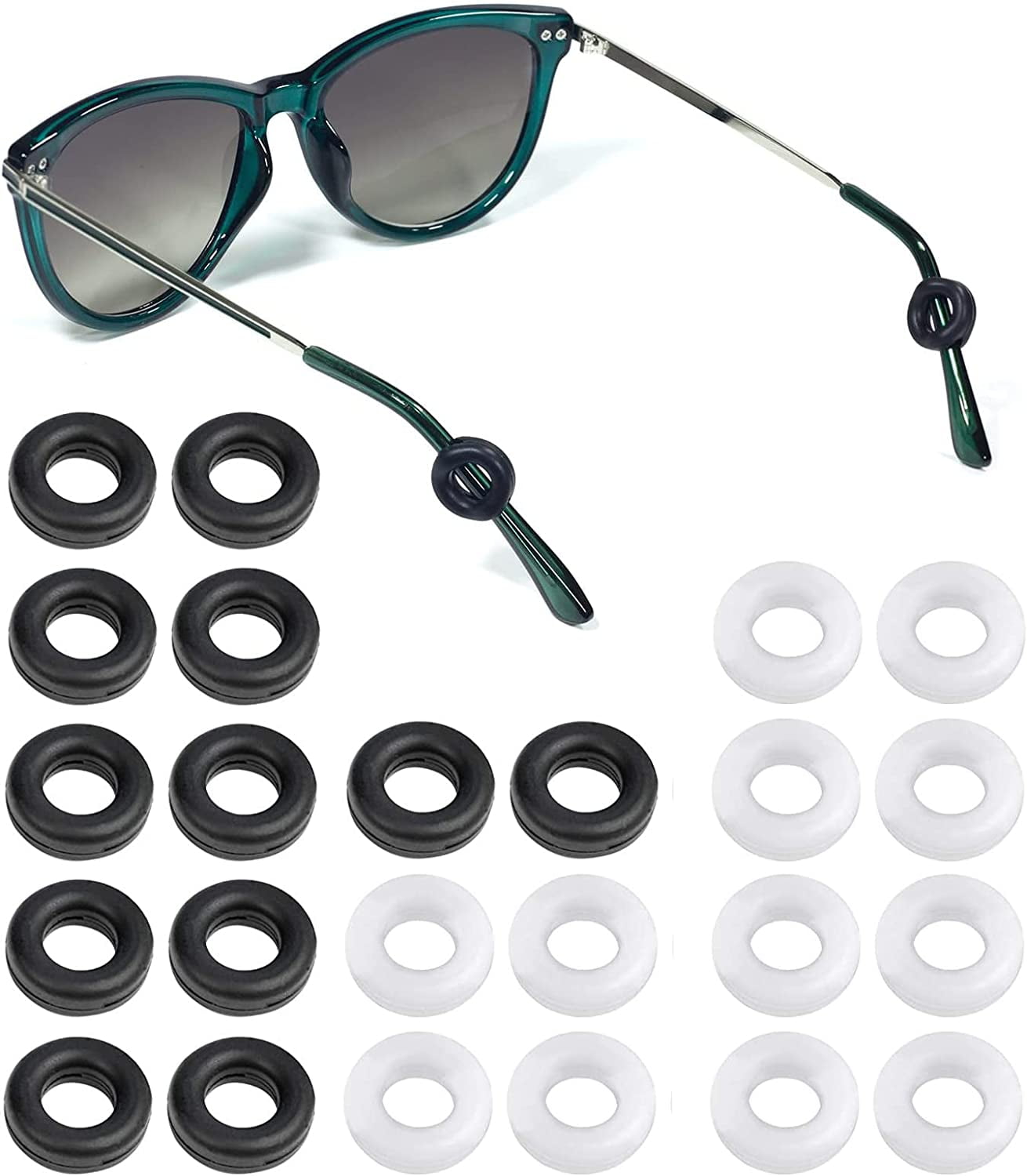 12 Pairs Eyeglasses Ear Grips, Anti-Slip Elastic Comfort Glasses ...