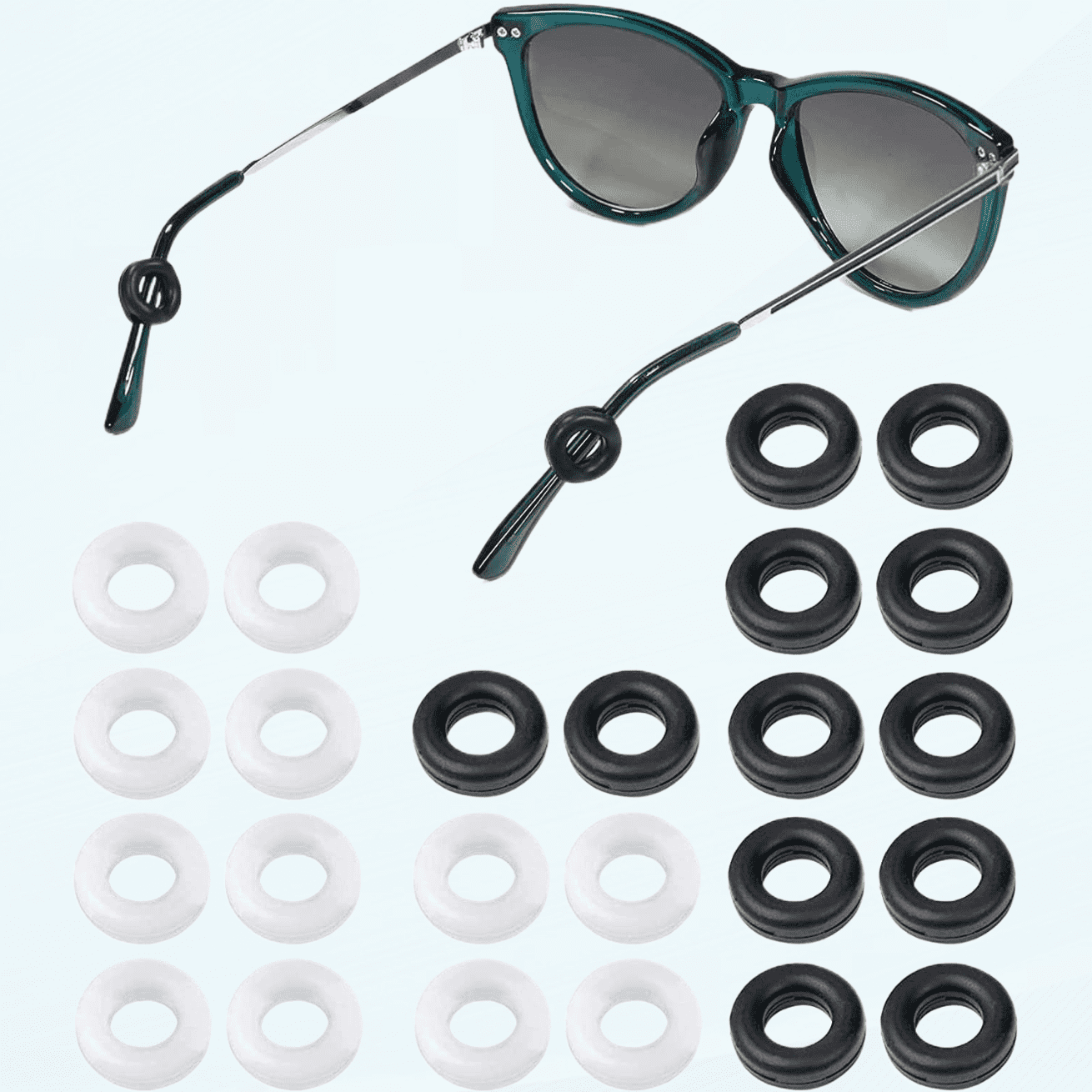 12 Pairs Eyeglasses Ear Grips, Anti-Slip Elastic Comfort Glasses ...