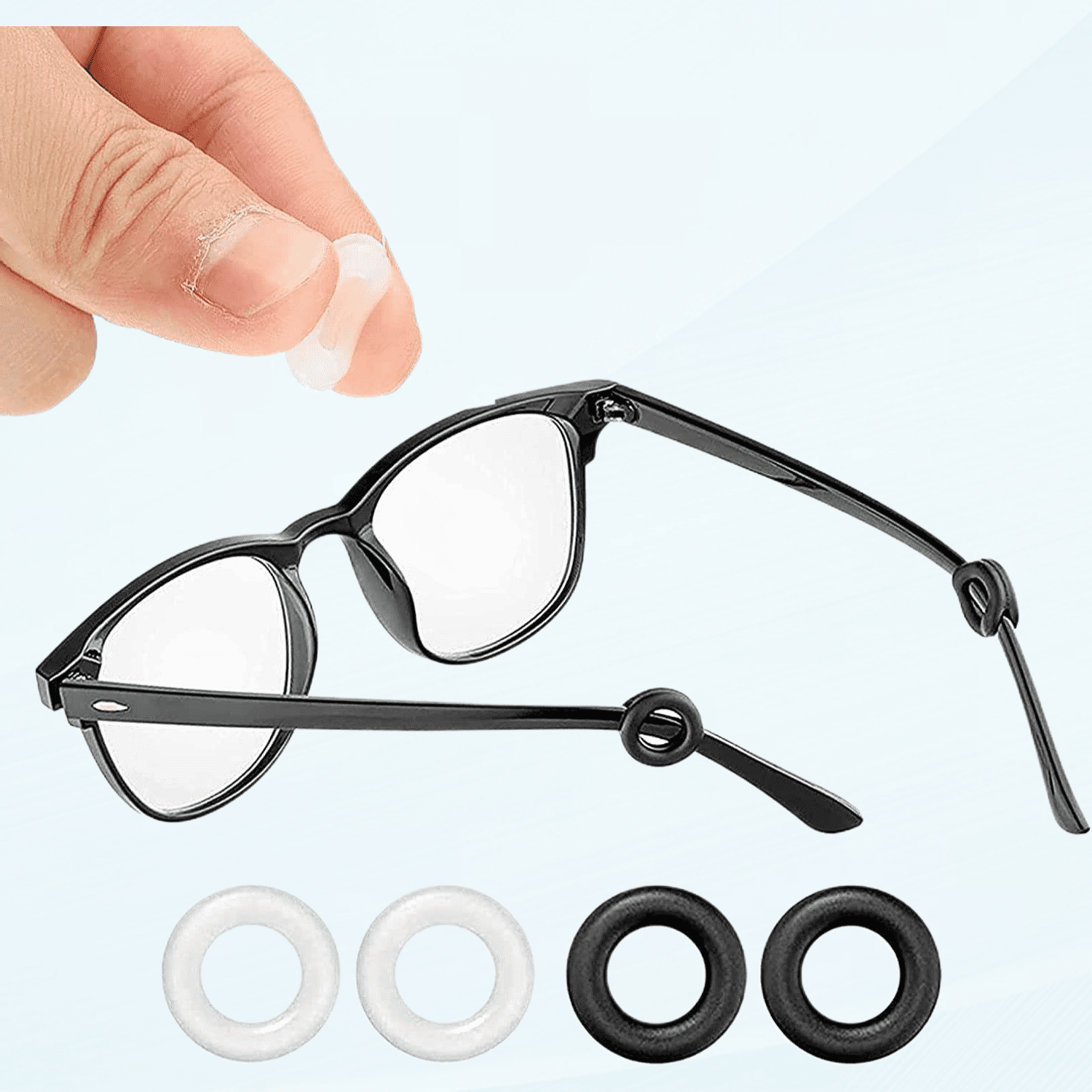 12 Pairs Eyeglasses Ear Grips, Non-Slip Elastic Glasses Retainers for ...