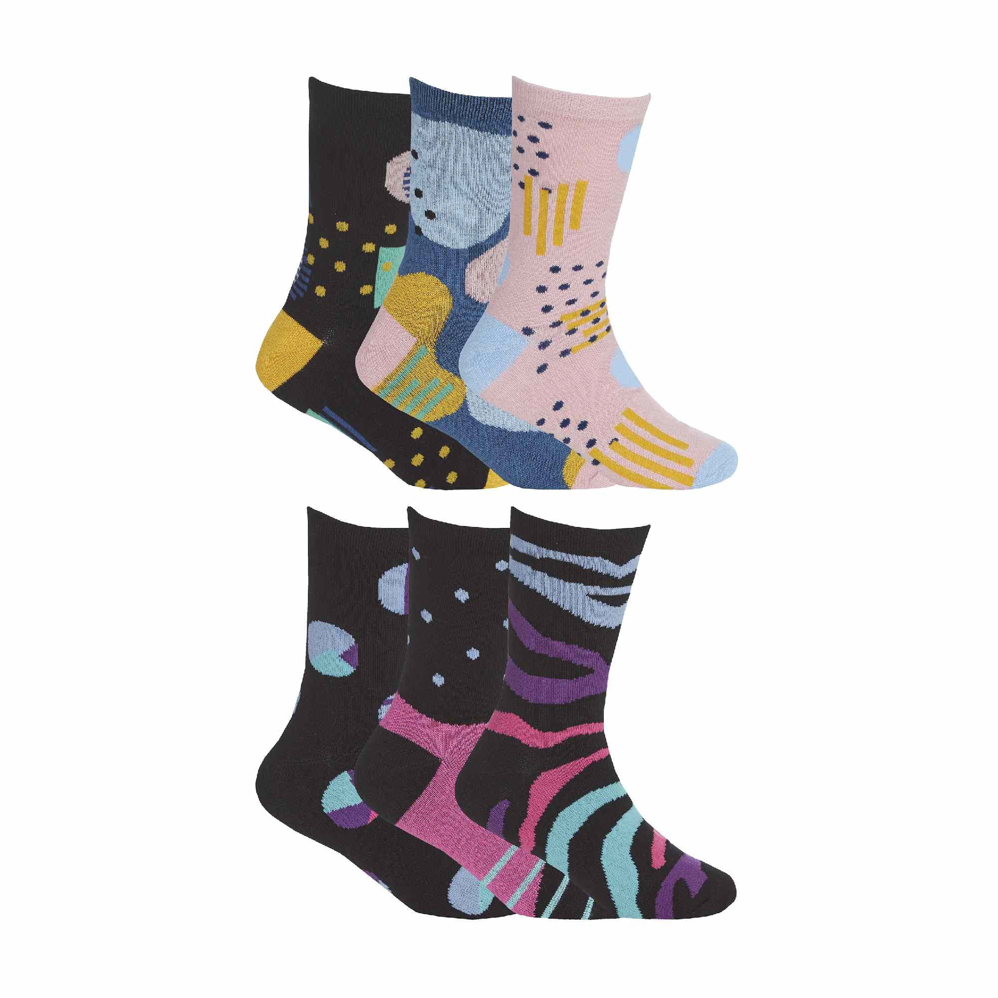 12 Pairs Girls Bamboo Design Socks | Sock Snob | Soft Breathable Floral ...