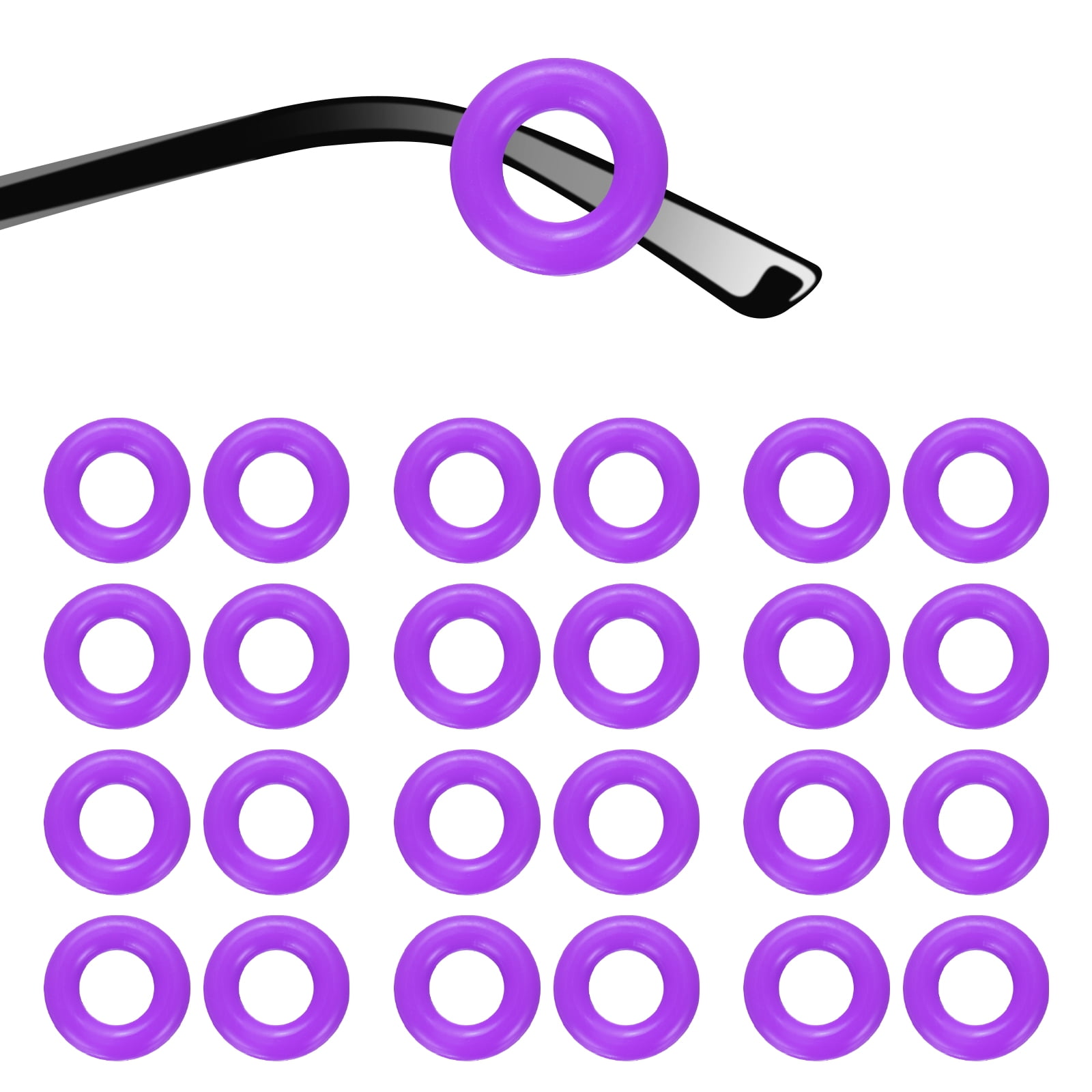 12 Pairs Glasses Ear Grip 0.52" Silicone Ring Type Eyewear Retainer ...