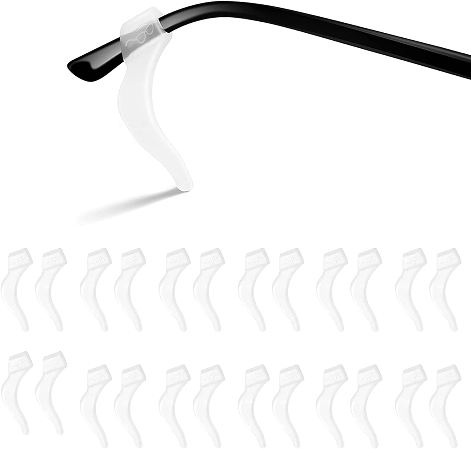 12 Pairs Glasses Ear Grip, Anti-Slip Glasses Ear Hook Comfort Silicone ...