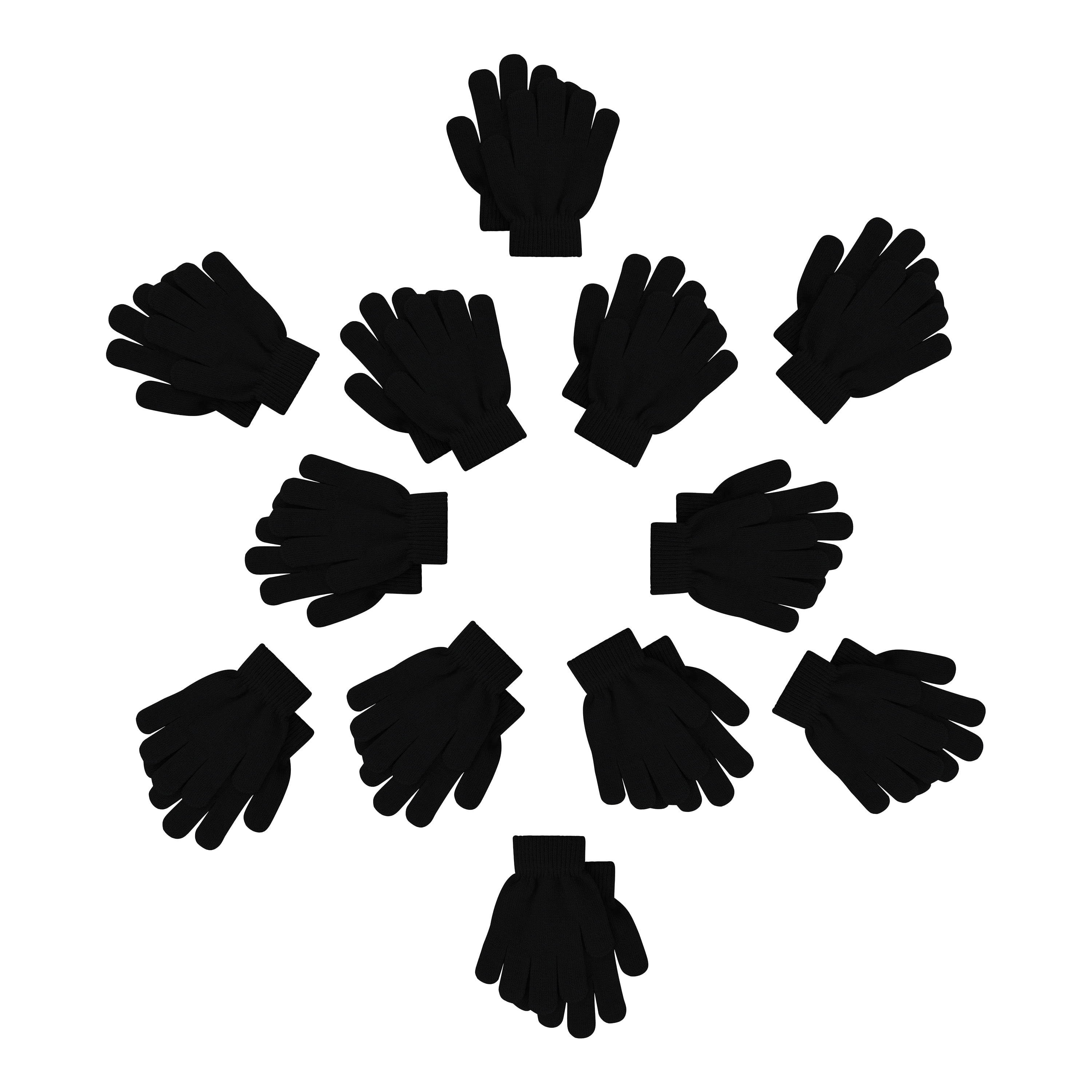 12 Pairs Kids Winter Gloves, Children Bulk Pack Fun Colorful Cute Magic ...