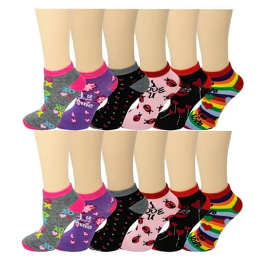 Sumona Soft Cozy 6 Pairs Women's Bright Colorful Novelty Crew Socks ...
