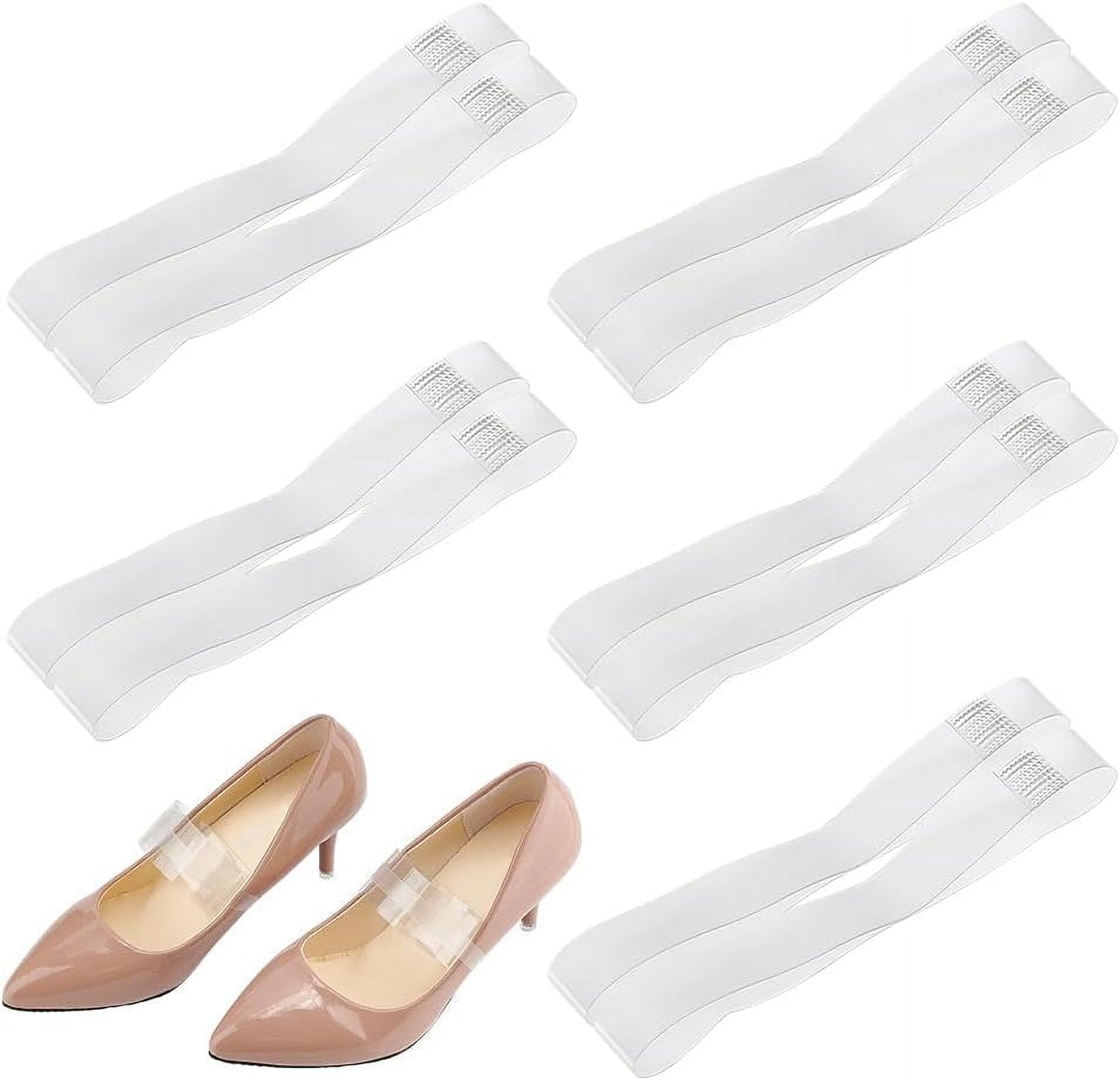 12 Pairs Transparent Invisible Shoe Straps Detachable High Heel Shoe ...