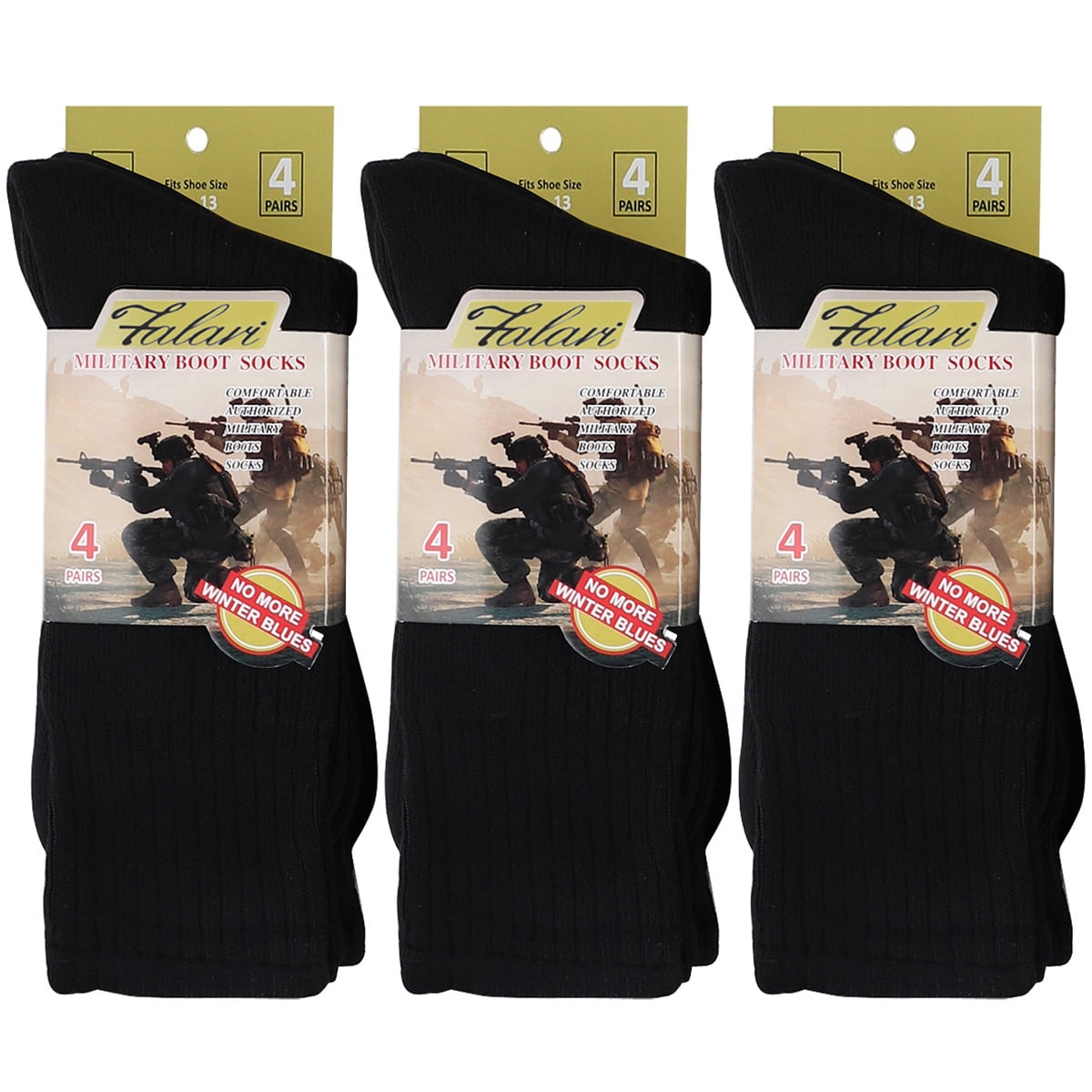 US Army 12 Pairs Military Boot Socks - Outdoor Heavy Duty Combat ...