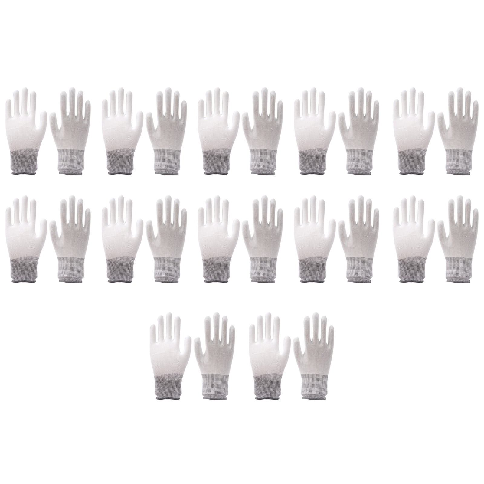 12 Pairs Waterproof Gloves for Gardening Construction Warehouse PU ...