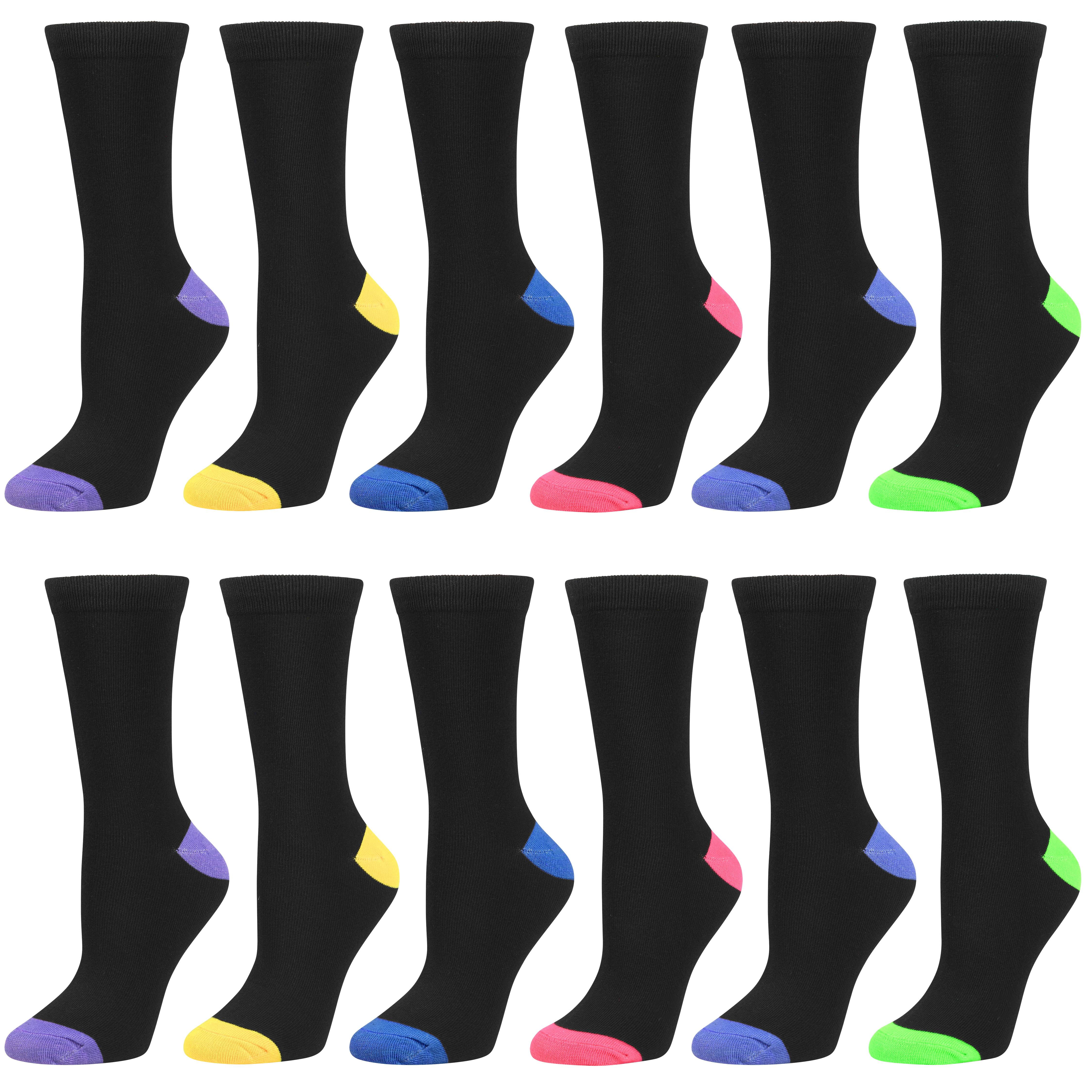 12 Pairs Women’s Colorful Crew Socks Patterned Novelty Fun Socks for ...