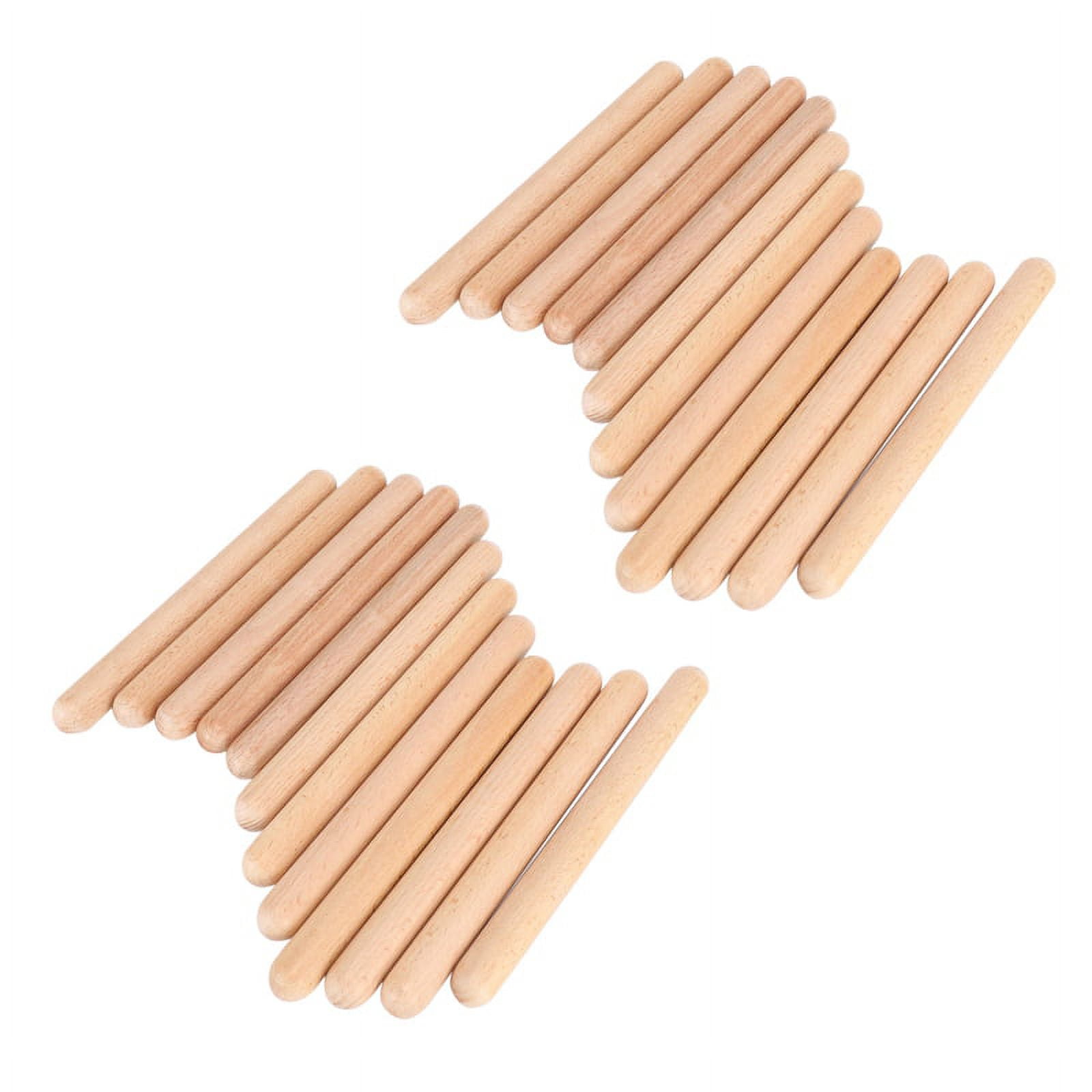 12 Pairs Wood Claves Musical Percussion Instrument Rhythm Sticks ...