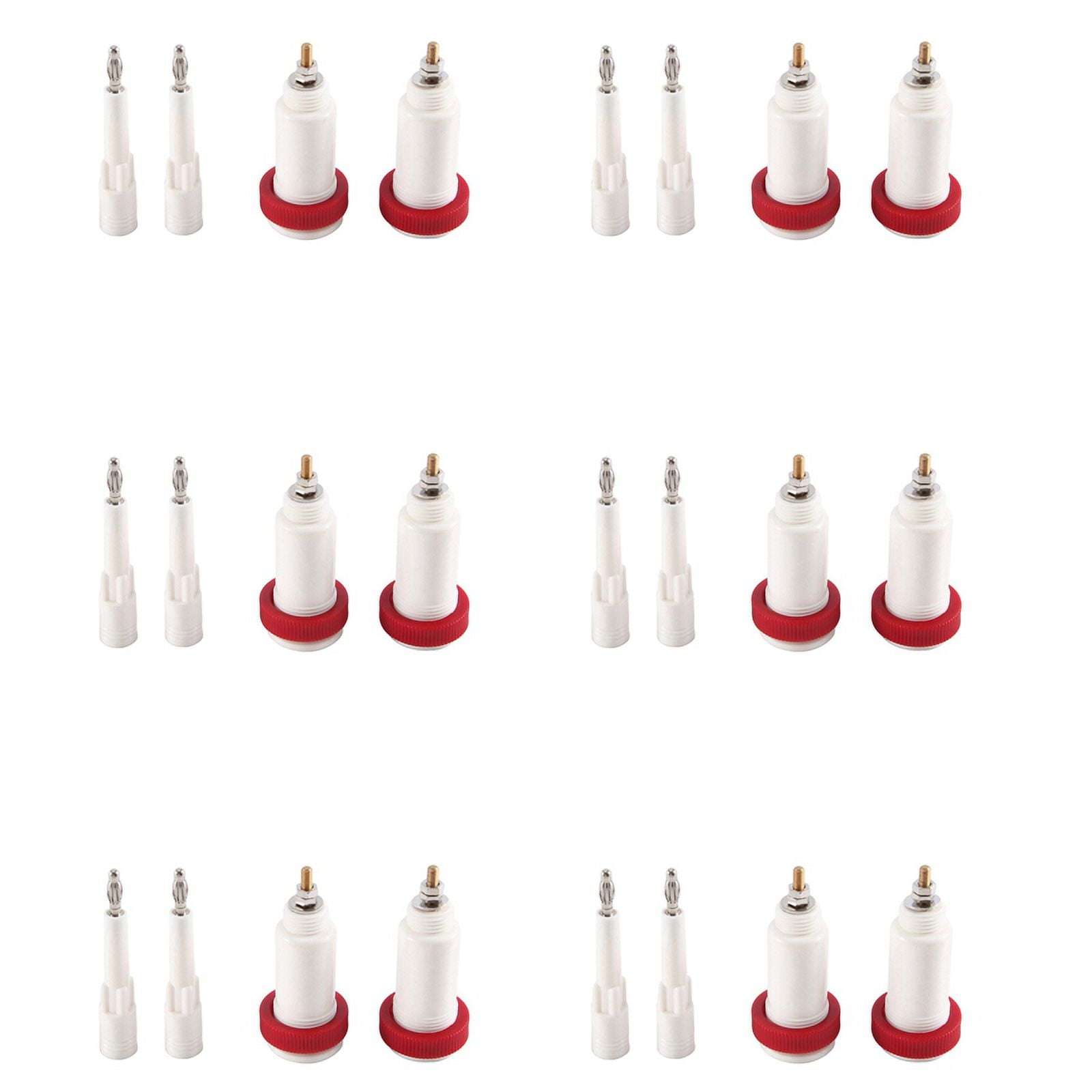 12 Pairs of 4 mm Banana Jack 10Kv -30Kv High Voltage Connector Plug and ...
