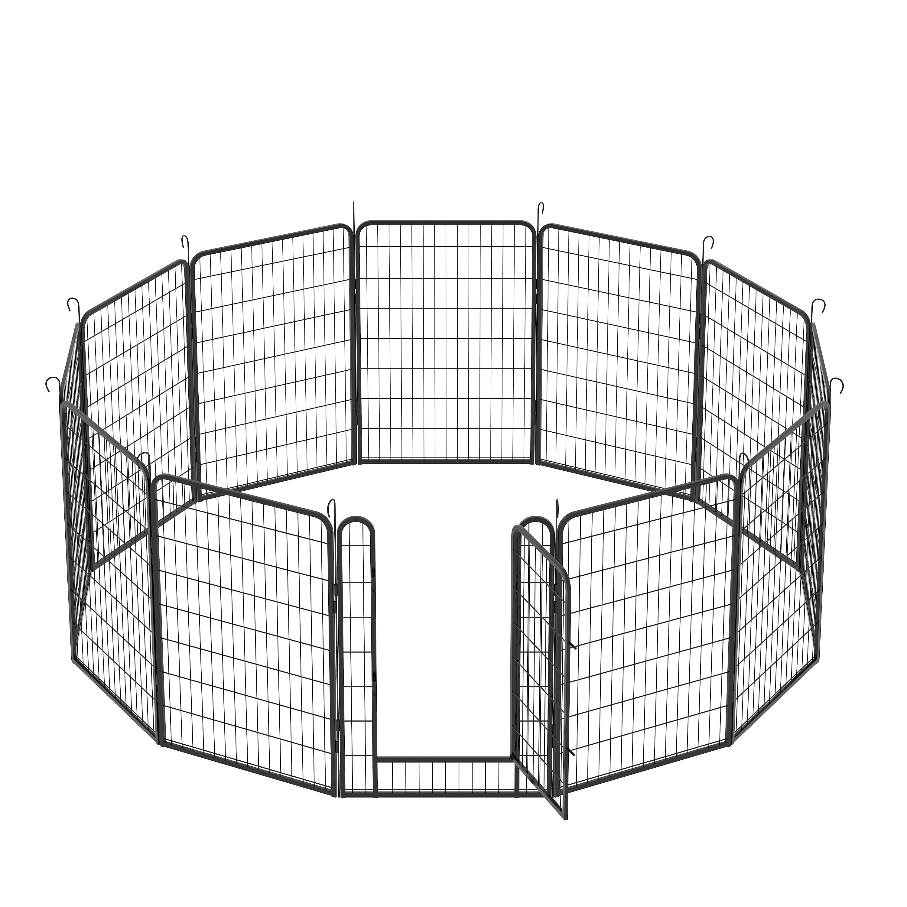 12 Panels Heavy Duty Metal Playpen with door,39.37"H Dog Fence Pet ...