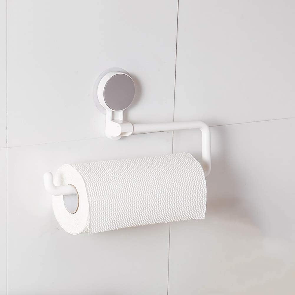 12" Paper Towel Holder, Abs Paper Roll Holder with Suction Cup Hooks ...