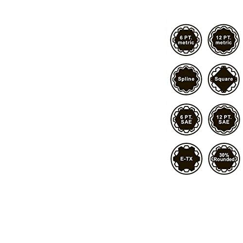 12 Pc 1/4" Drive Universal Spline Socket Set Metric Socket Tool Set ...