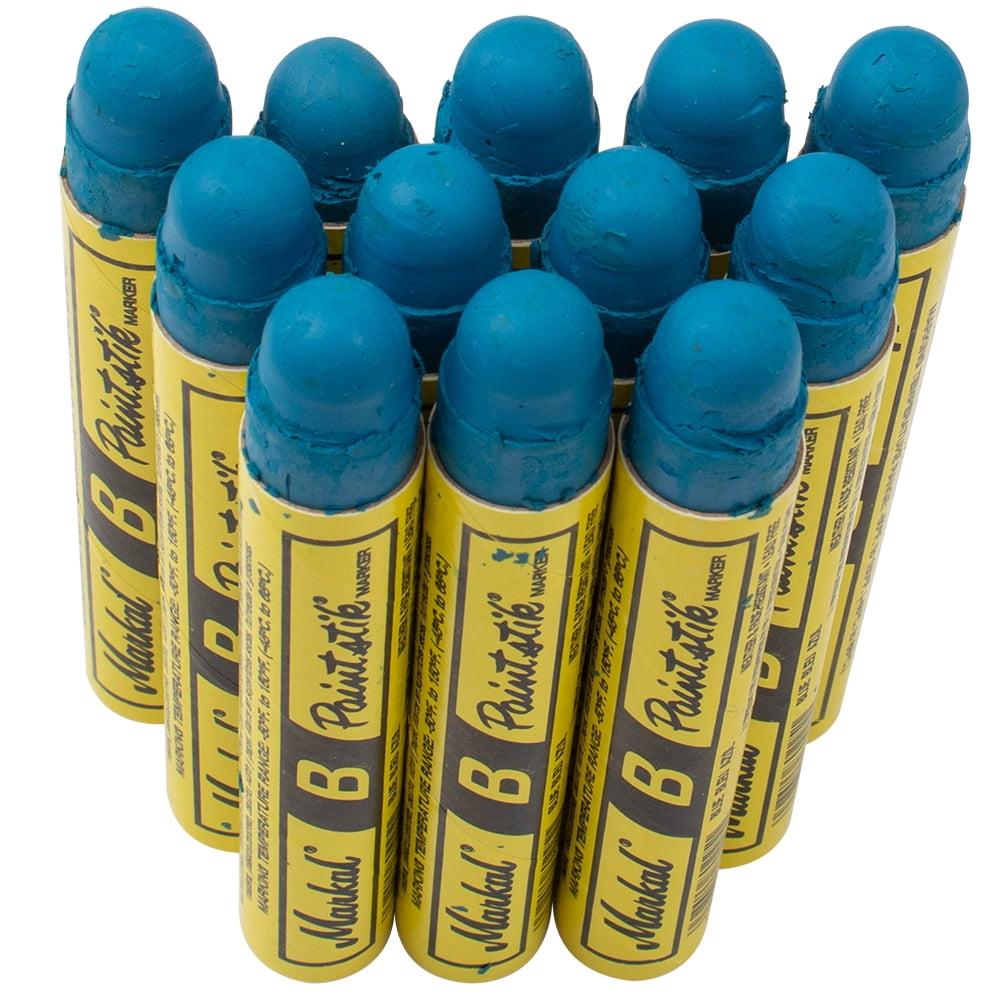 12 Pc Box Blue Markal B Paintstiks Crayon Marks Water Oil Dirt Extreme ...