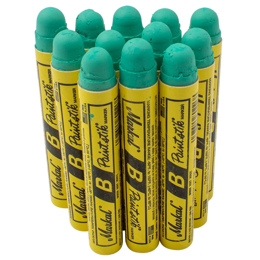 12 Pc Box Green Markal B Paintstiks Crayon Marks Water Oil Dirt Extreme ...