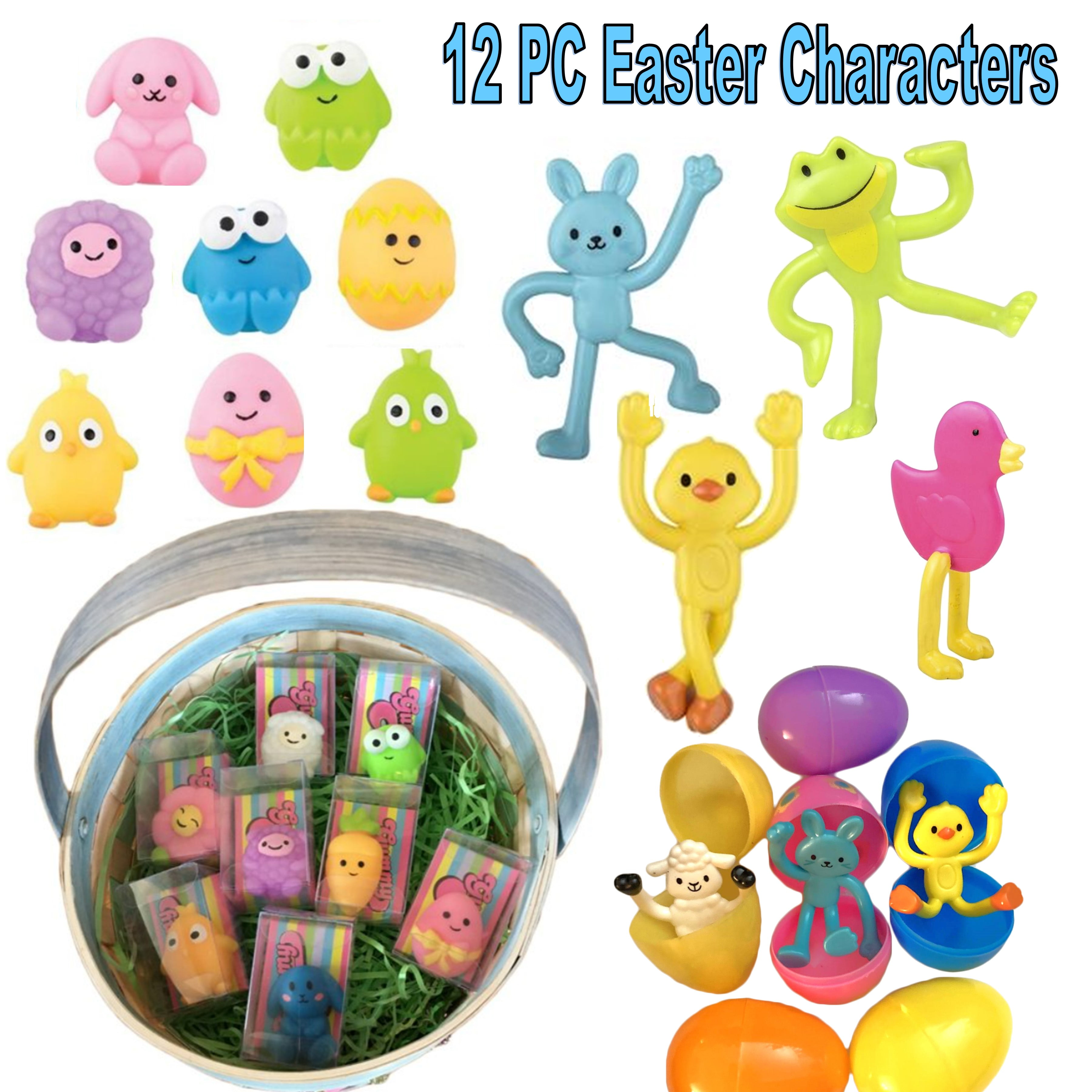 12 Pc Bunnies & More Kids Easter Basket Stuffers/Fillers - Sensory ...
