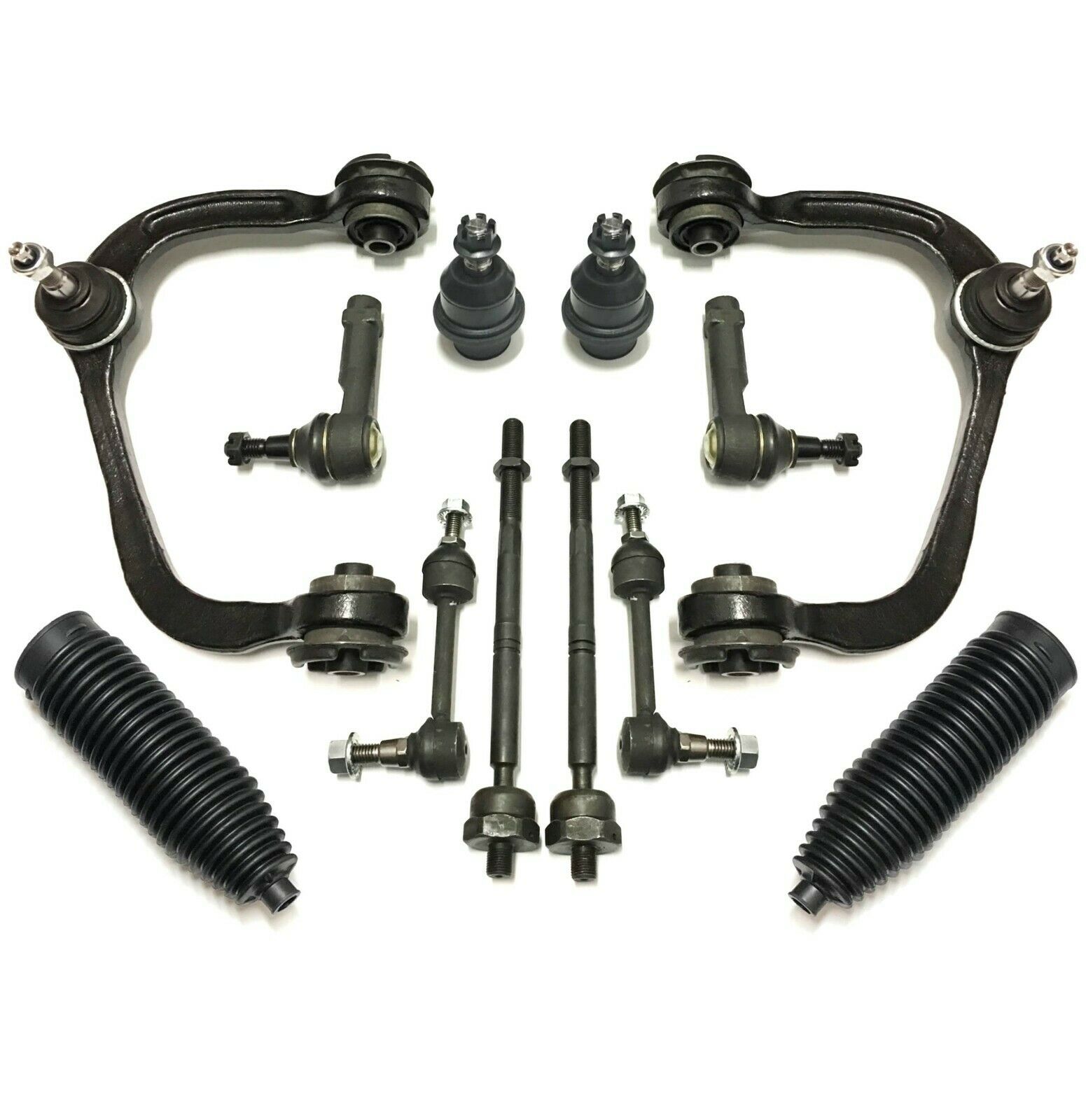 12 Pc Complete Front Suspension Kit for 4WD Models / Tie Rod Ends Lower ...