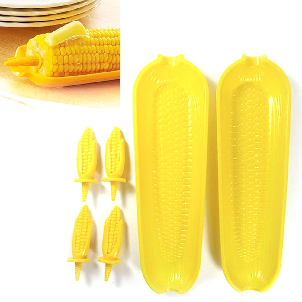 IVTVMG KILWFXGH 12 Pc Plastic Corn On The Cob Serving Set, Dish Tray ...