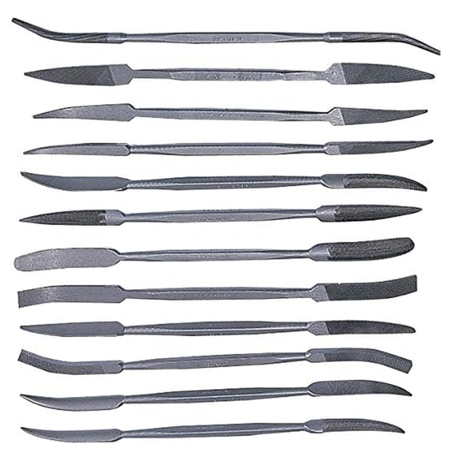 12 Pc Cut #2 Diemakers Riffler File Set-6-3/4" OAL - Walmart.com