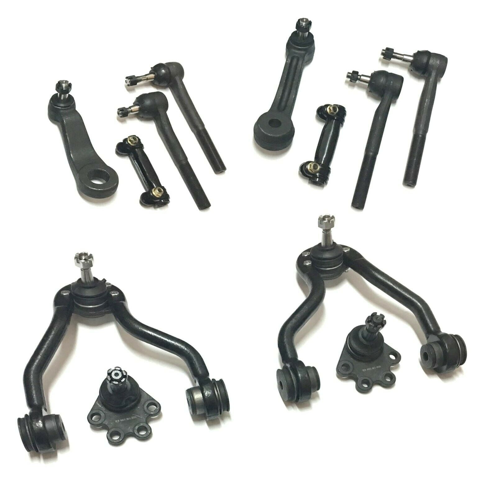 12 Pc Front Suspension Kit Adjusting Sleeves Inner & Outer Tie Rod Ends ...
