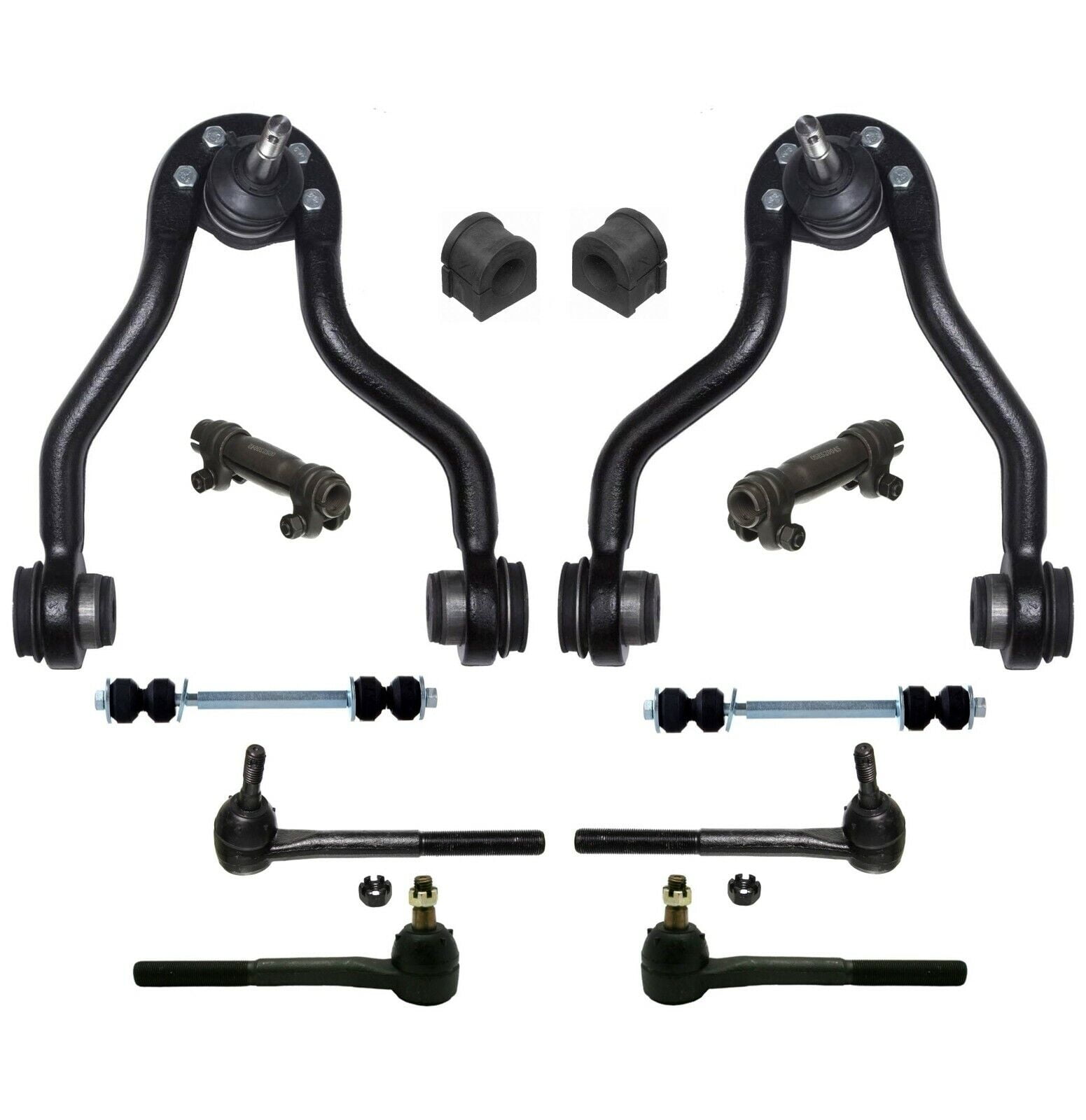 12 Pc Front Suspension Kit Adjusting Sleeves, Inner & Outer Tie Rod ...