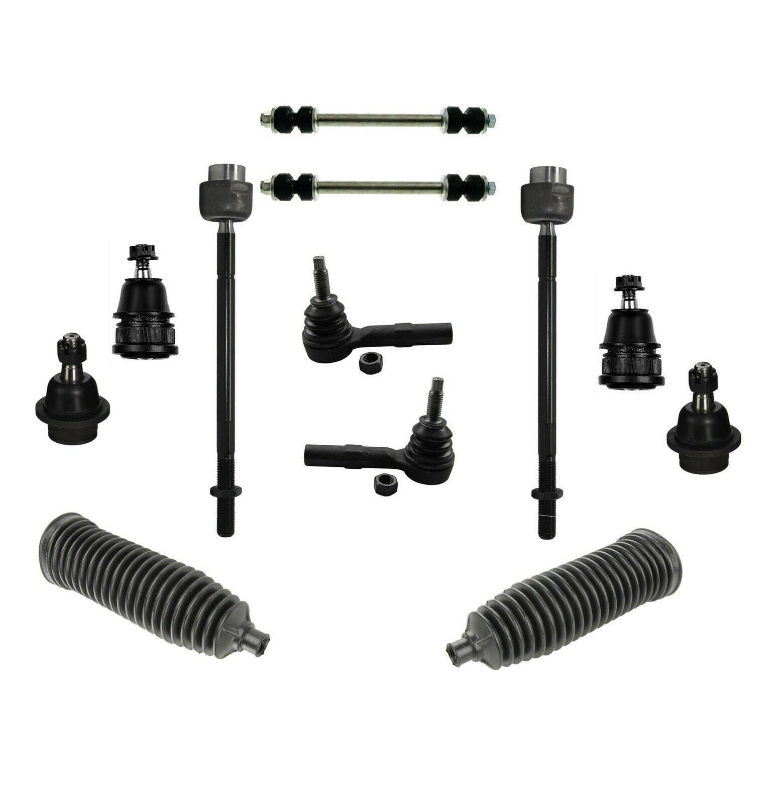 12 Pc Front Tie Rod Ends Upper & Lower Ball Joints Bellow Boots ...