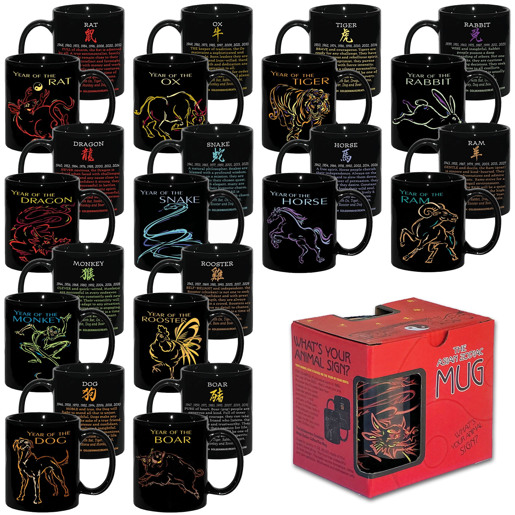Chinese zodiac mugs 60 photos - Youhoroscope.com