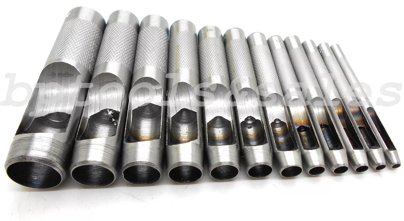 12 Pc Hollow Hole Punch Plastic Leather Washer Gasket Maker Cutter Set ...