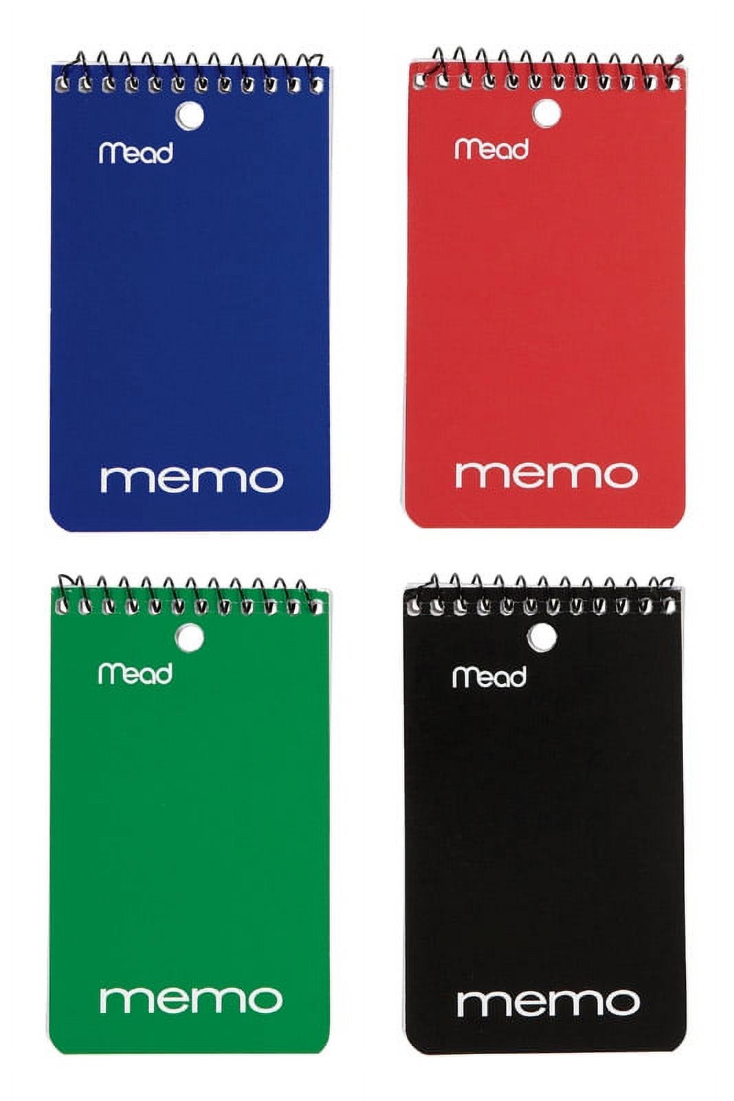 12 Pc, Mead 3 In. W X 5 In. L Wide Ruled Spiral Assorted Memo Book ...