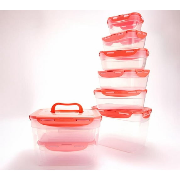 12-Pc Nestable & Stackable Rectangle Storage Set - Space-Saving Home ...