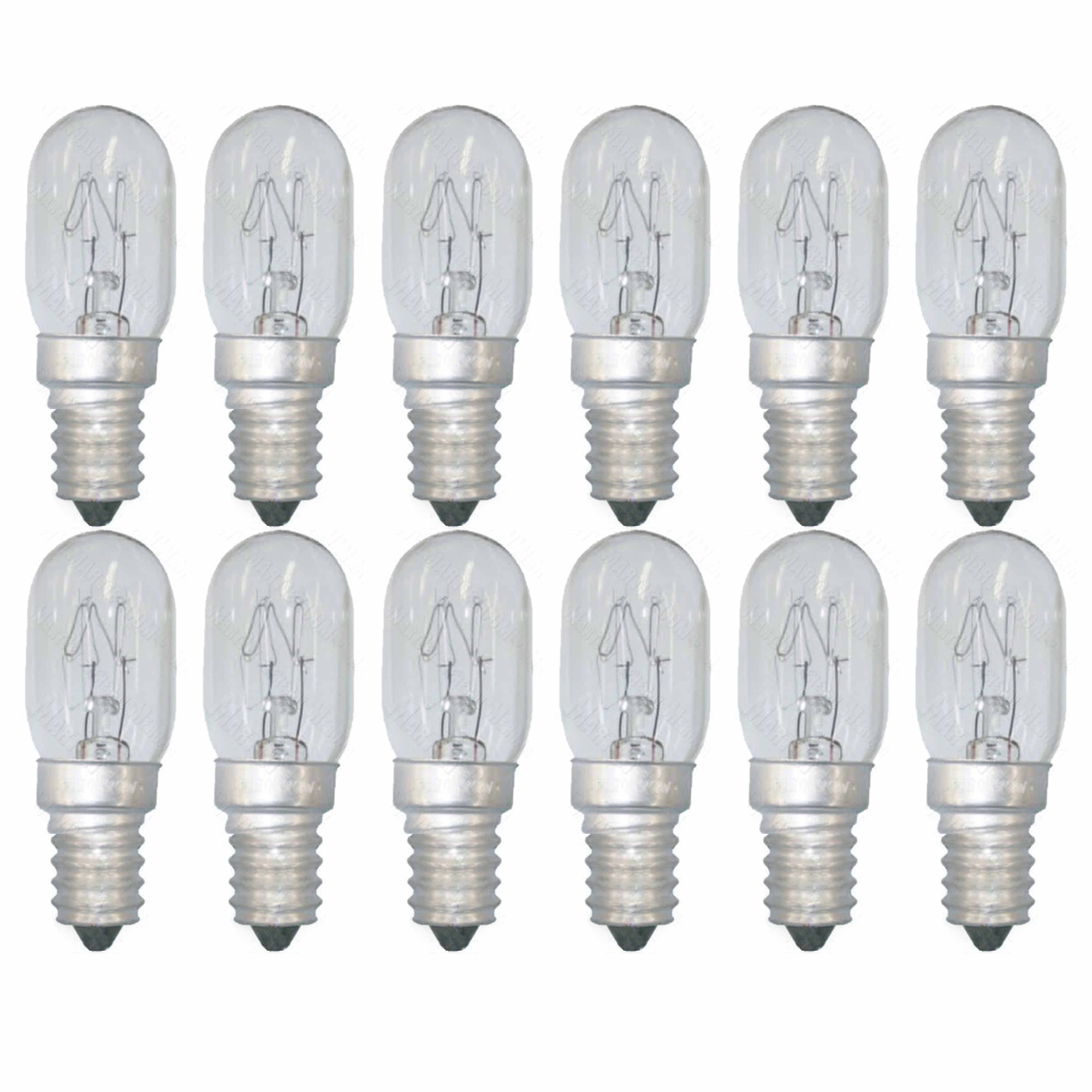 12 Pc Oven Lamp Light Bulbs 25w 120v Microwave Refrigerator Lighting ...
