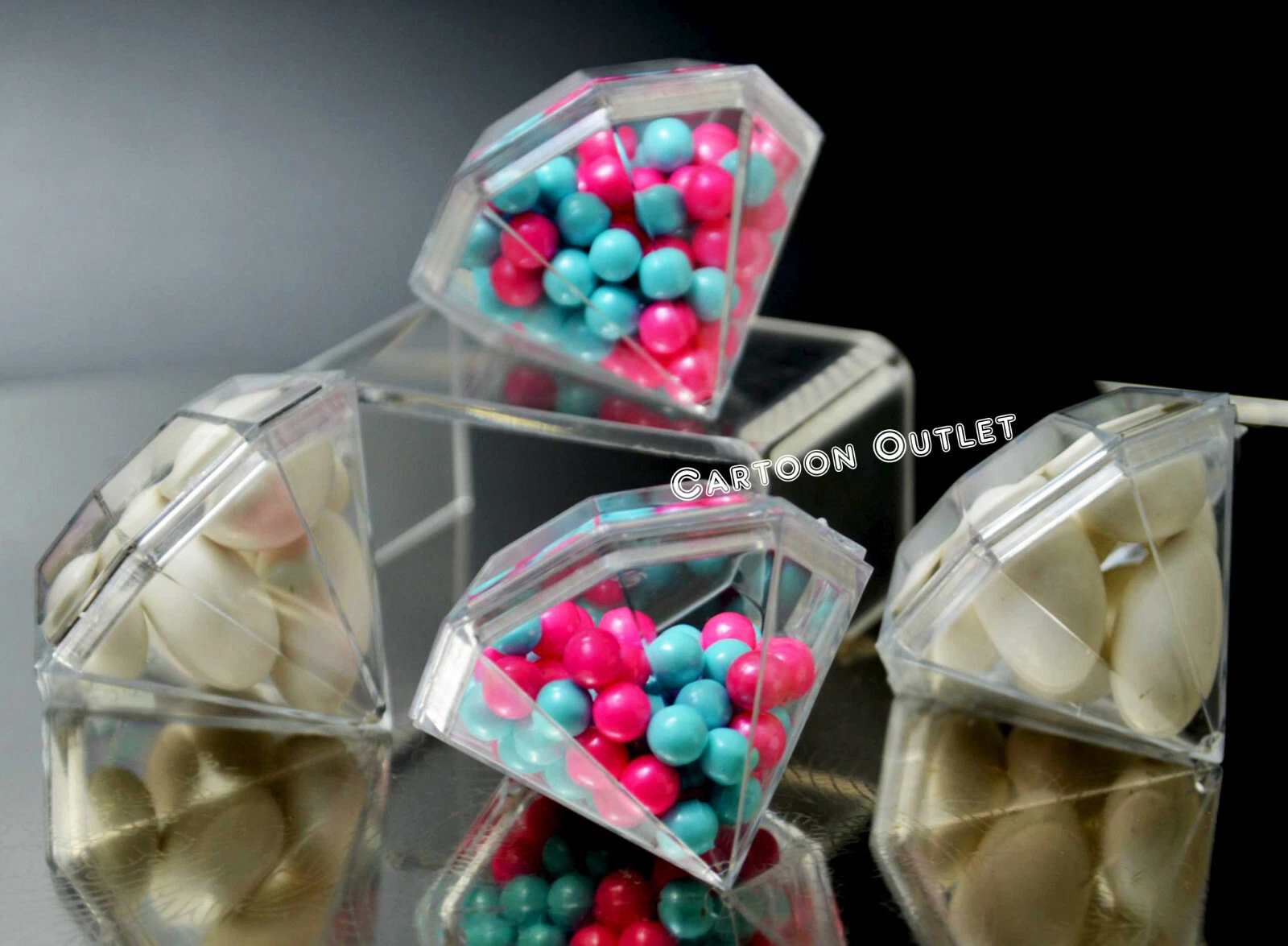 12 Pc Princess Birthday Party Favors Diamond Fillable Mini Candy ...