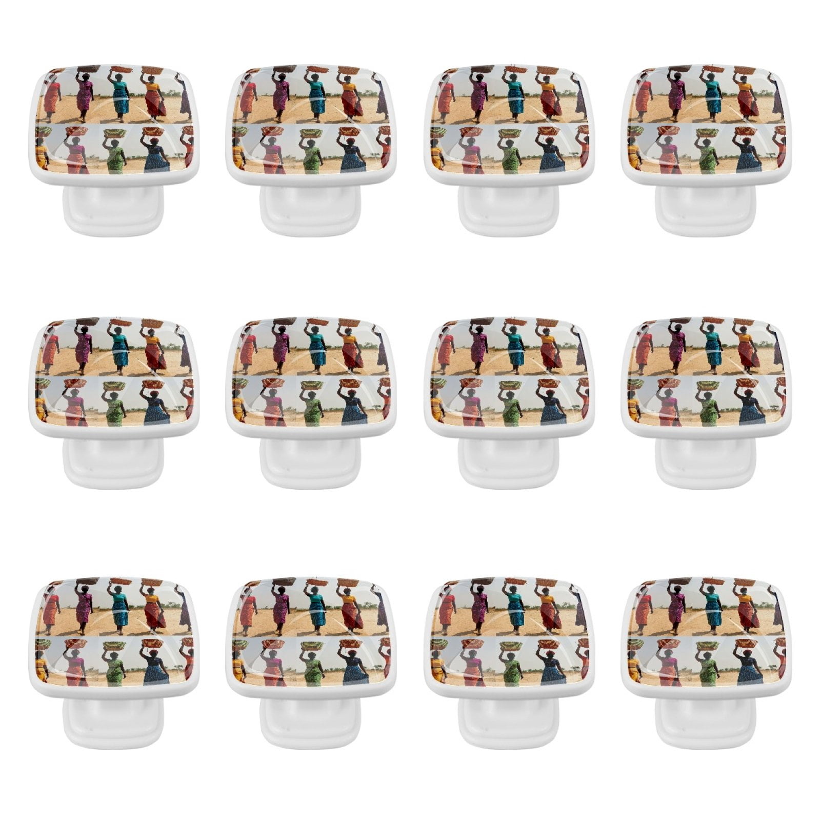 12-Pc,Square Kitchen Cabinet Handles,Knobs for Cabinets and Drawers ...