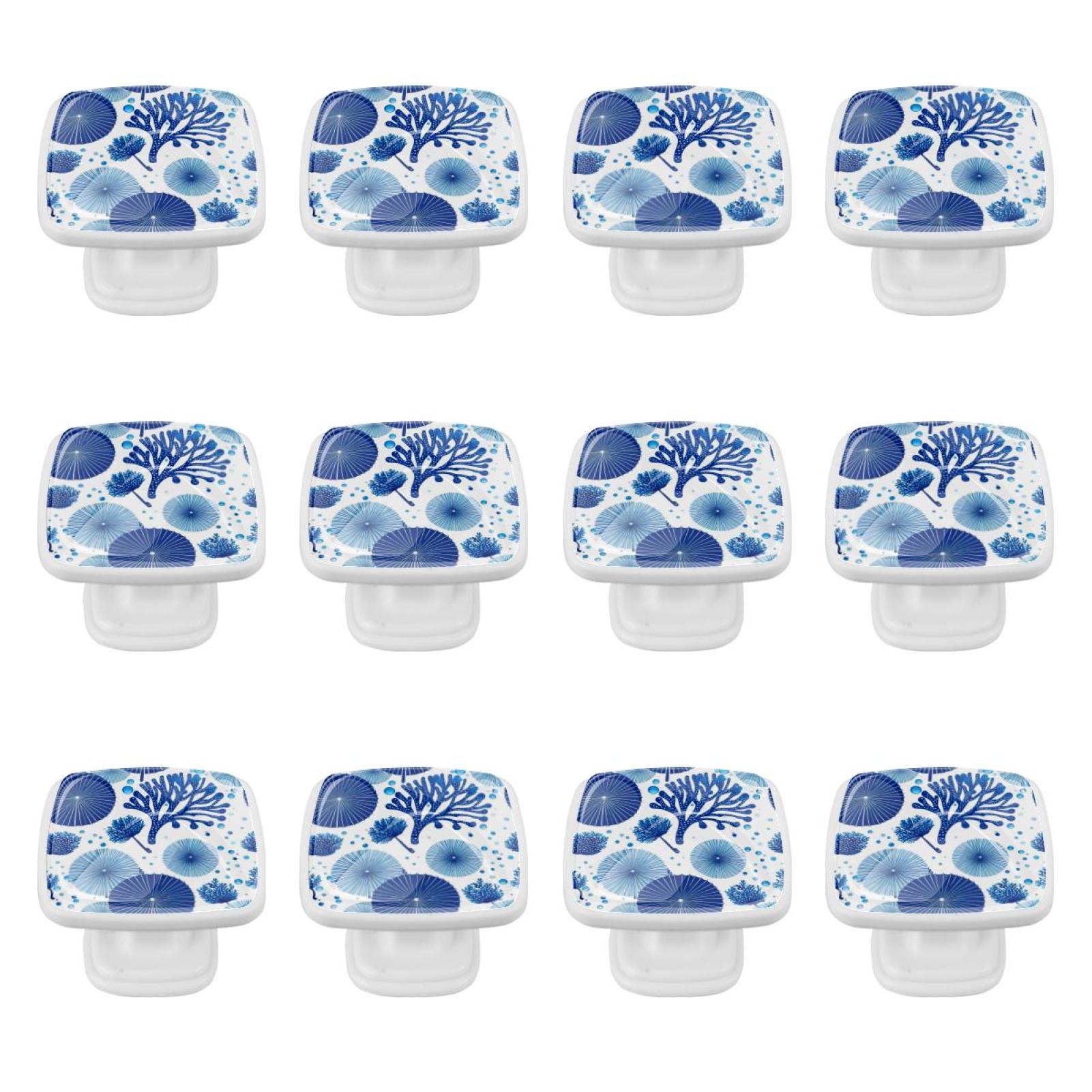 12-Pc,Square Kitchen Cabinet Handles,Knobs for Cabinets and Drawers ...