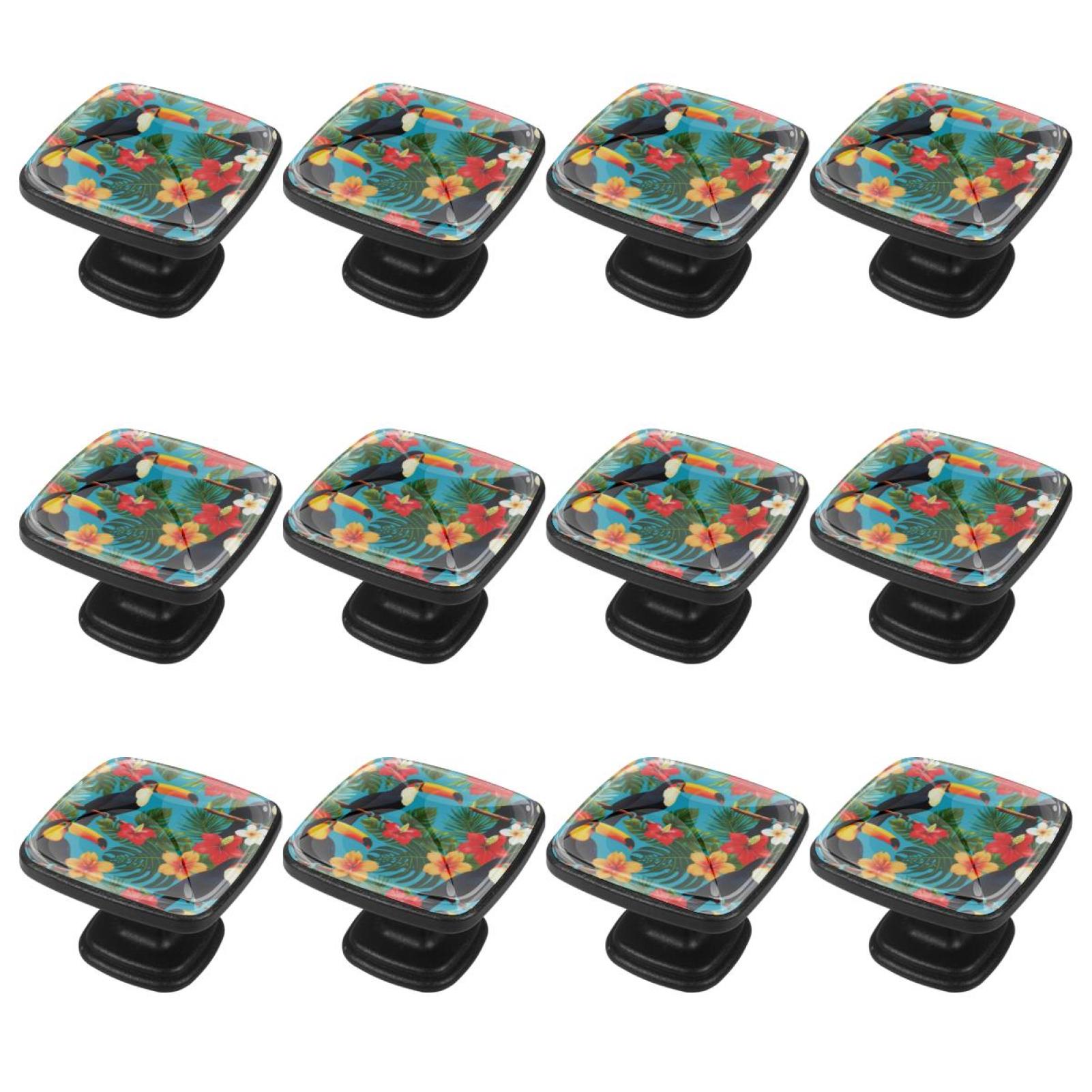 12-Pc,Square Kitchen Cabinet Handles,Knobs for Cabinets and Drawers ...