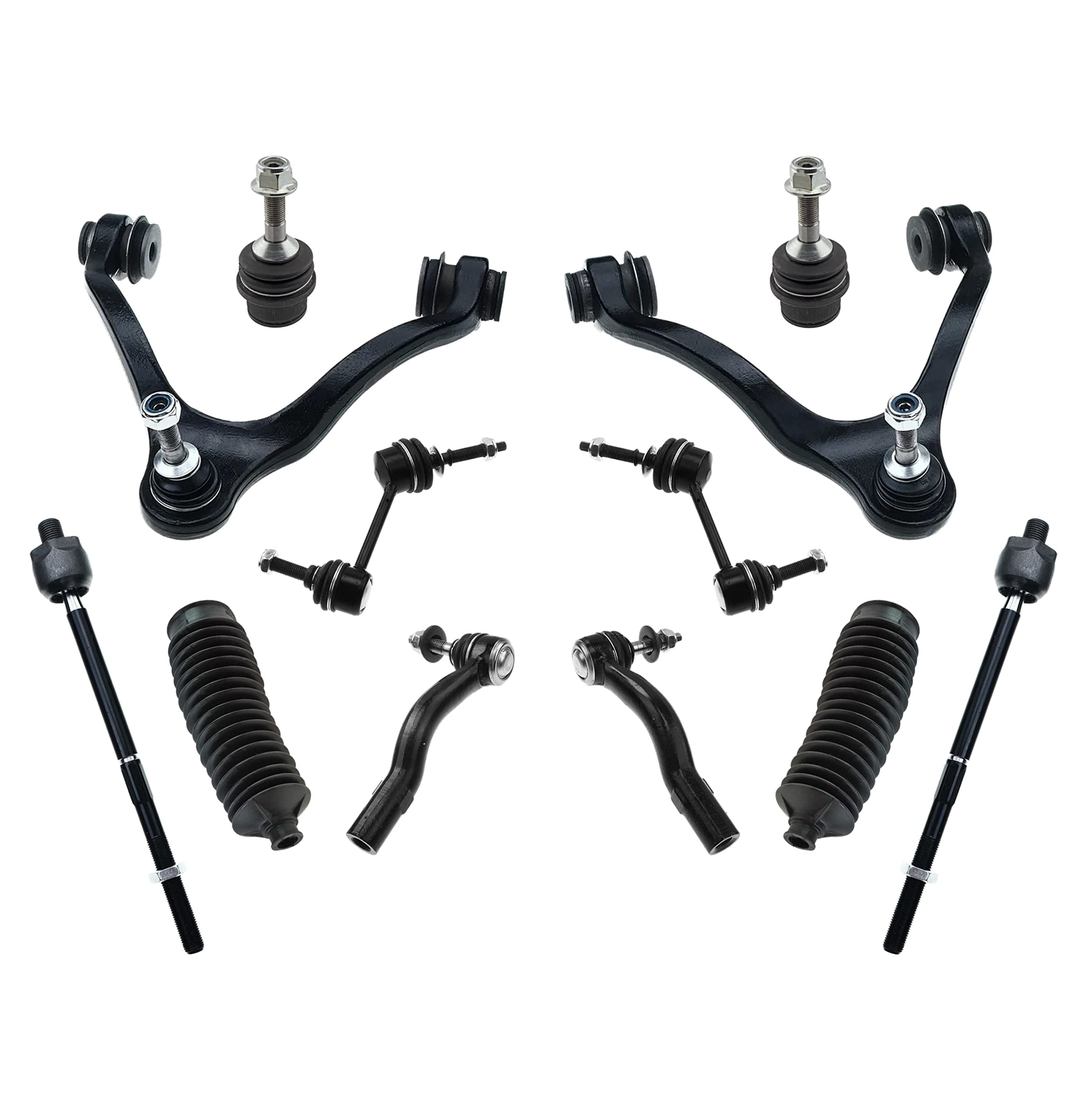 12 Pc Upper Control Arms, Lower Ball Joints, Sway Bar Links, Tie Rod ...
