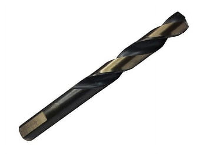 12 Pcs, 1/2" Hss Black & Gold Kfd Split Point Mechanic Length Drill Bit ...