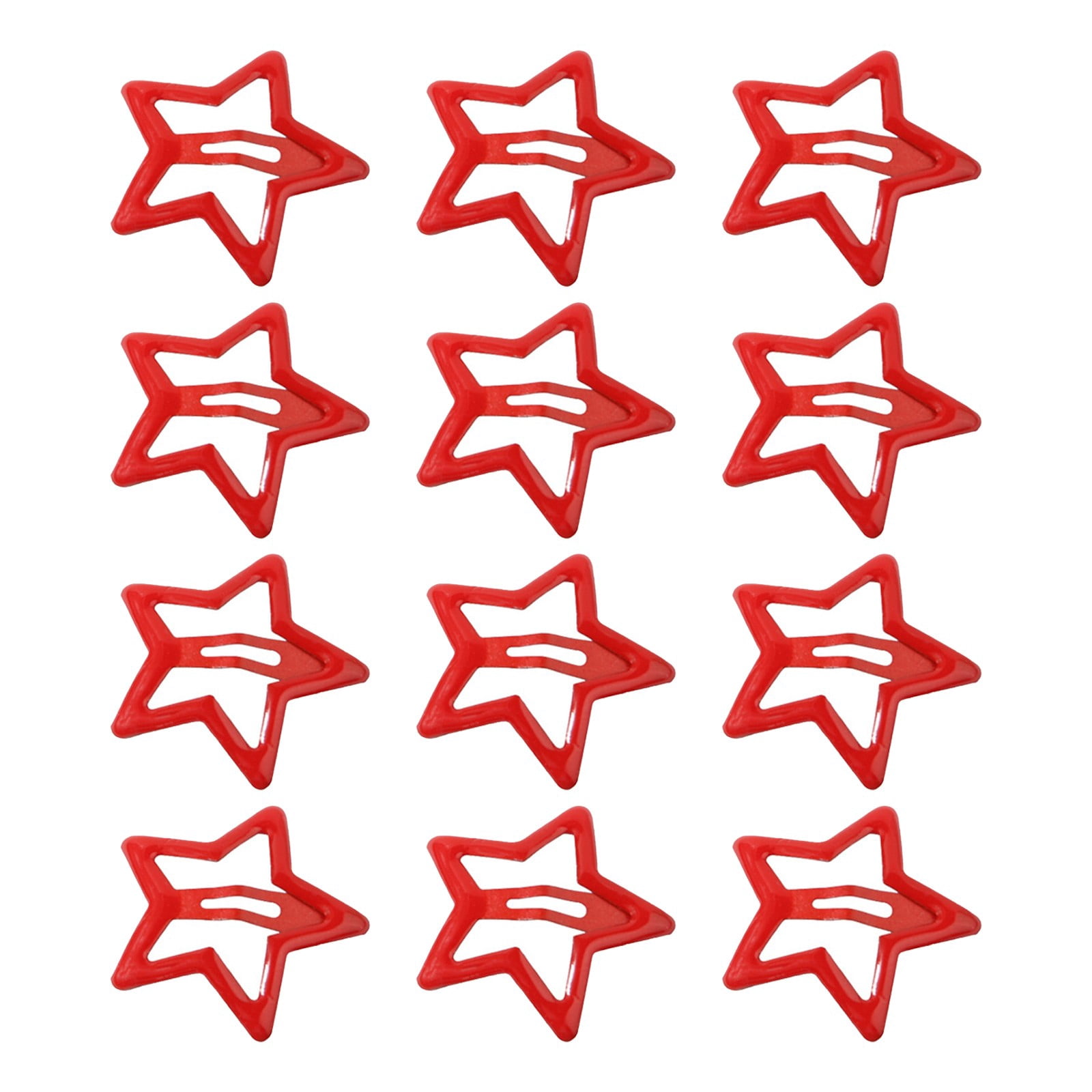 12 Pcs 1.21'' Star Short Hair Clips Hair Clips Snap Hair Womens Hair ...