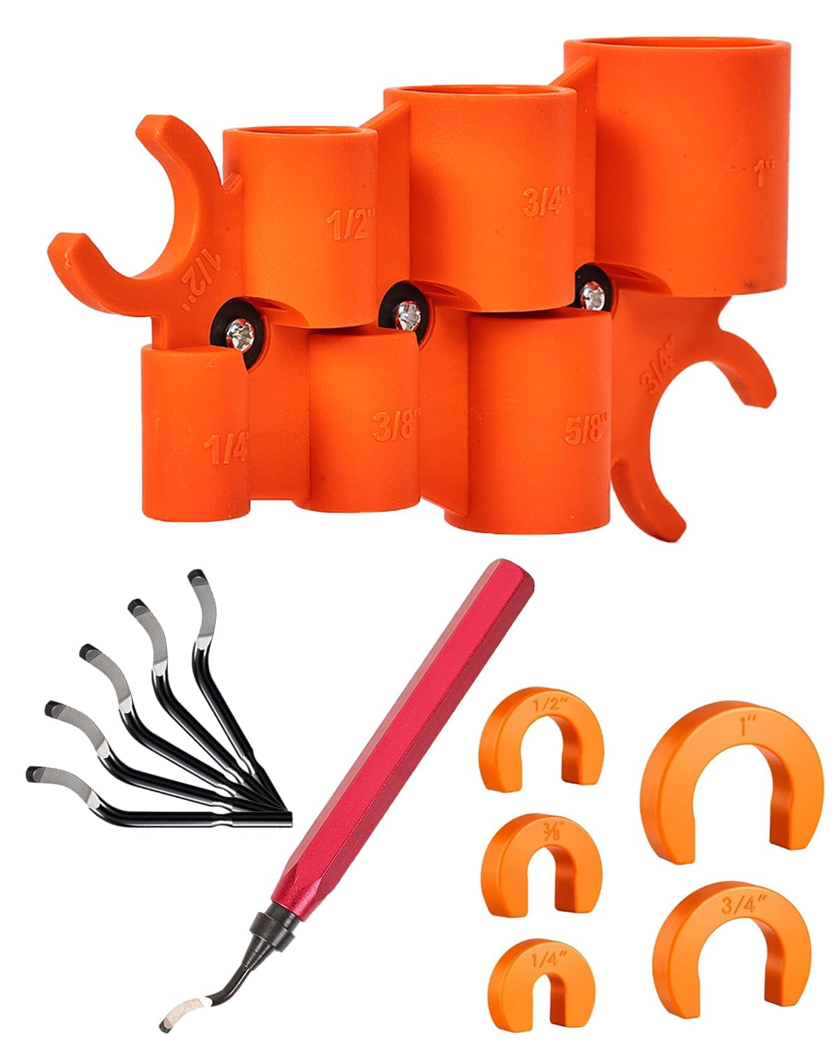 12 Pcs 1/4-1 Inch Depth Gauge and Pipe Deburring Tool, Removal Tools ...