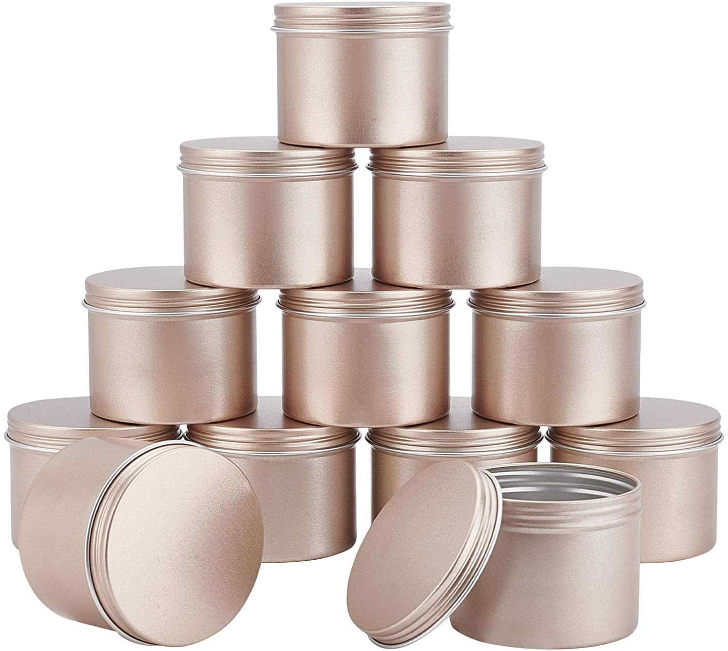 12 Pcs 100ml Aluminum Round Cans Travel Tins Containers Tins with Screw ...