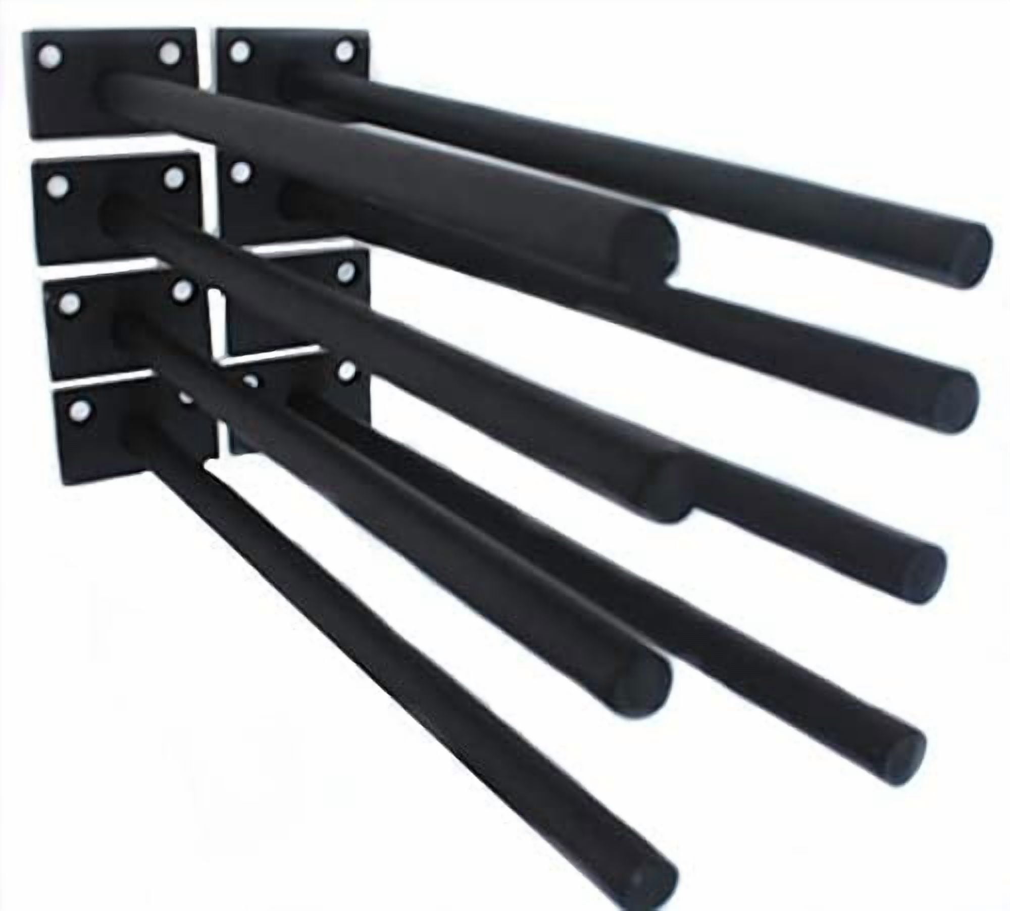 12 Pcs 12" Black Solid Steel Floating Shelf Bracket Blind Shelf ...