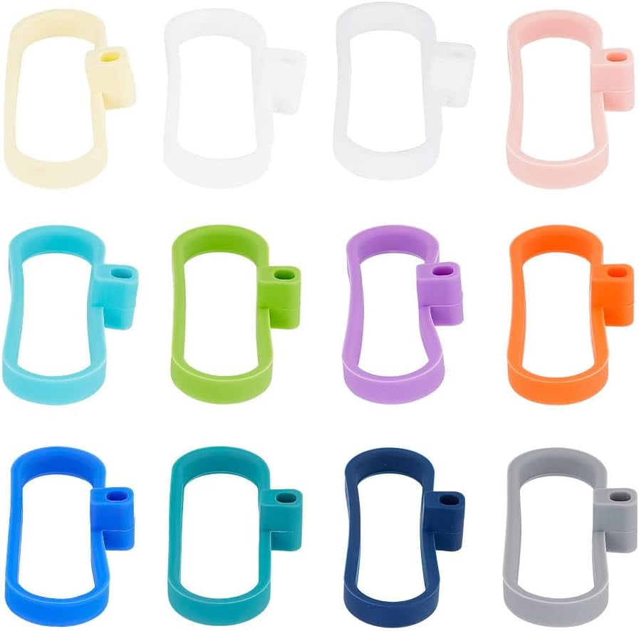 12 Pcs 12 Colors Silicone Jar Spoon Holders Airtight Jar Spoon Holder ...