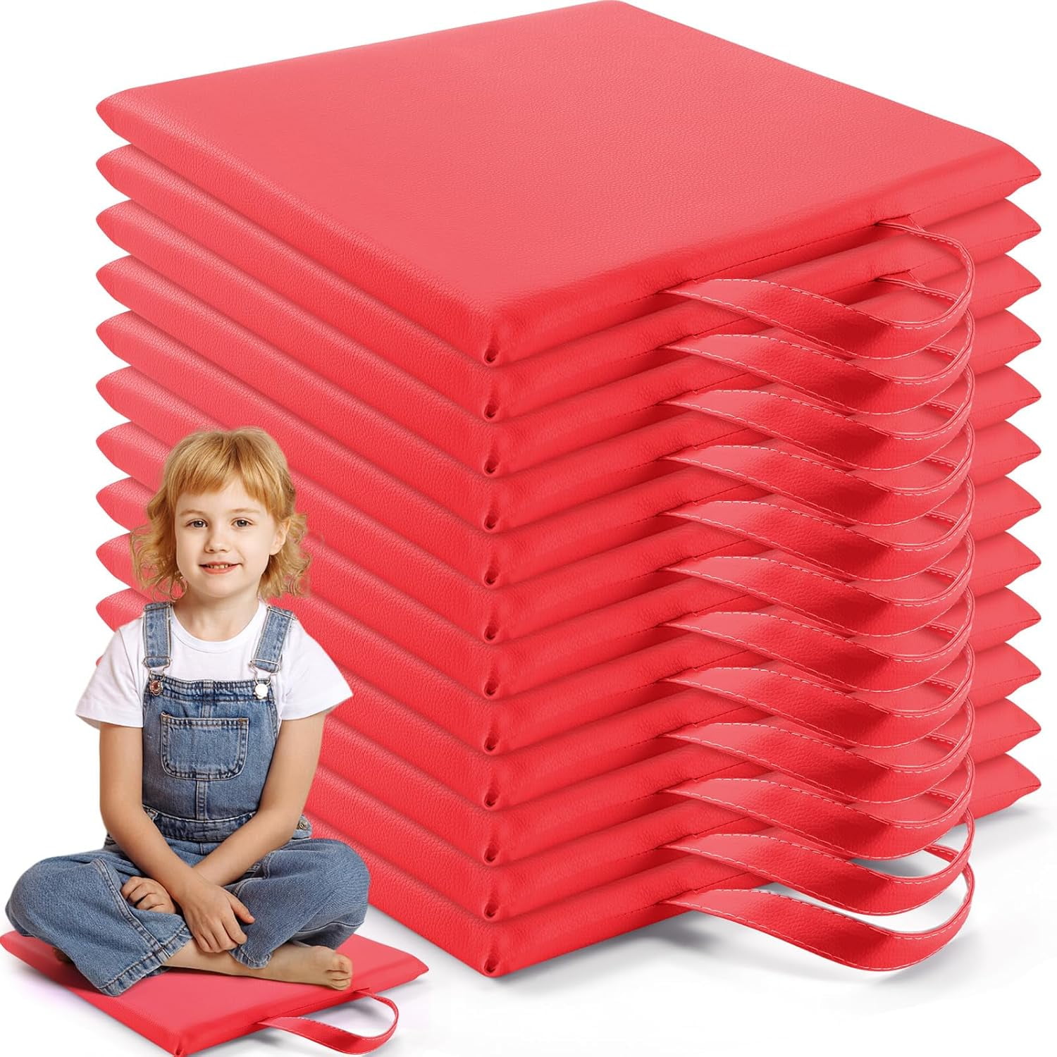 12 Pcs 12'' Floor Cushions for Classroom Flexible Floor Seating with ...